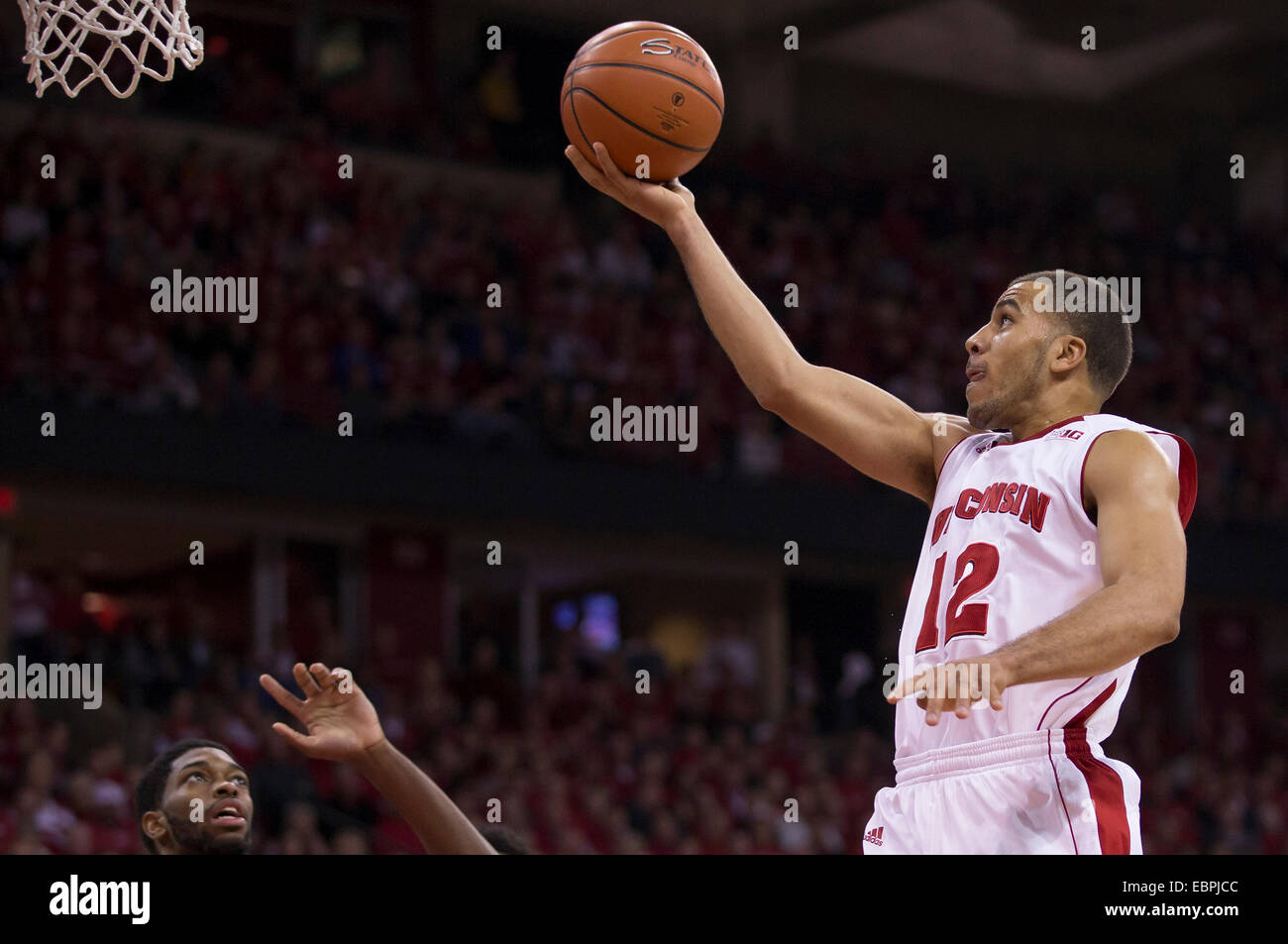 December 3, 2014: Wisconsin Badgers guard Traevon Jackson #12 scores on ...