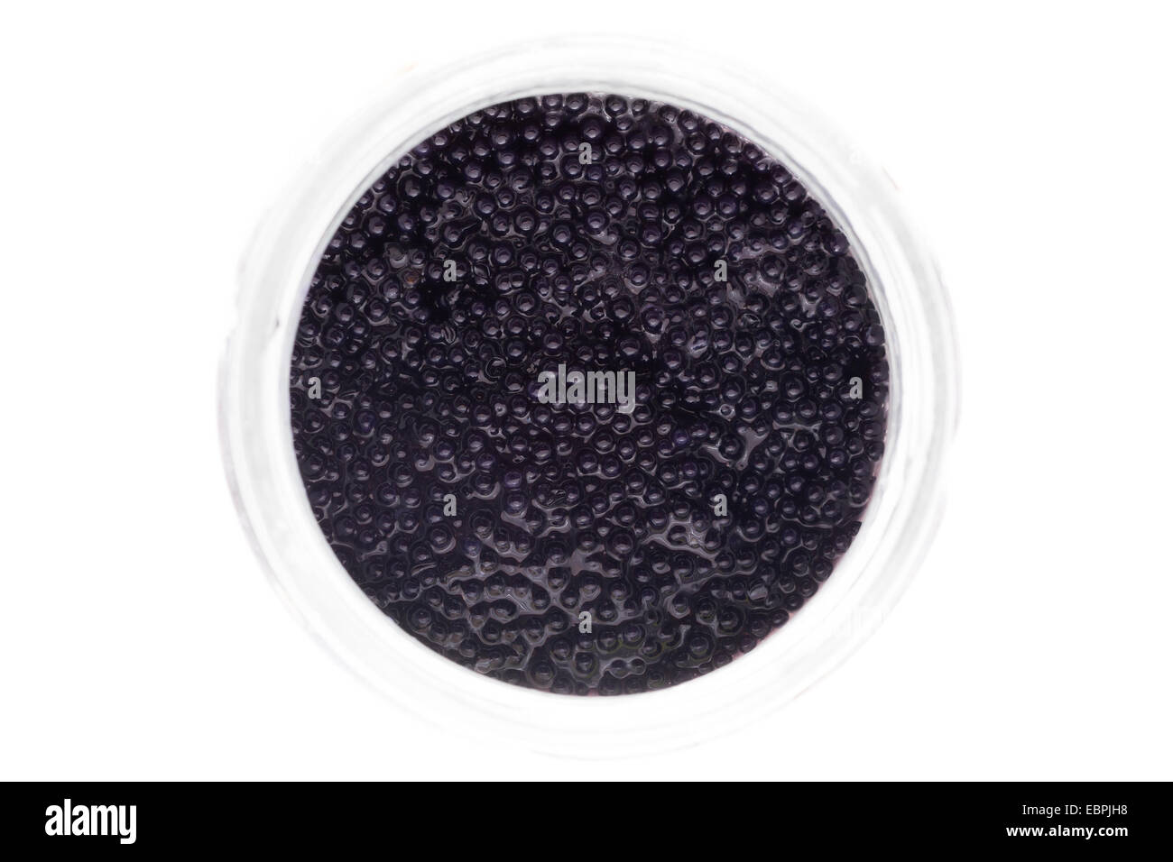 Black caviar in small round hi-res stock photography and images - Alamy