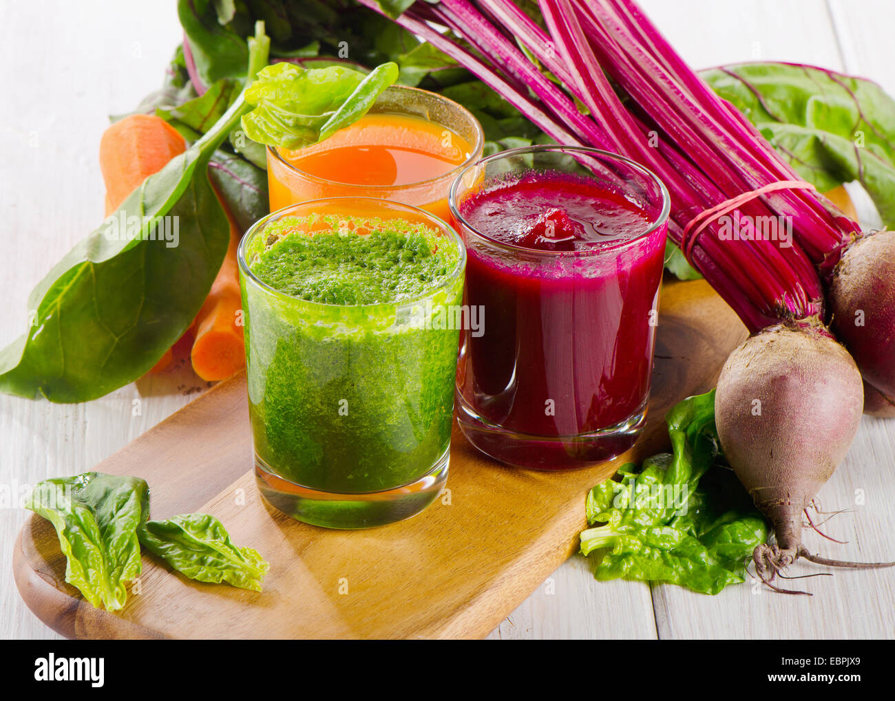 Healthy vegetable smoothie and juice. Selective focus Stock Photo - Alamy