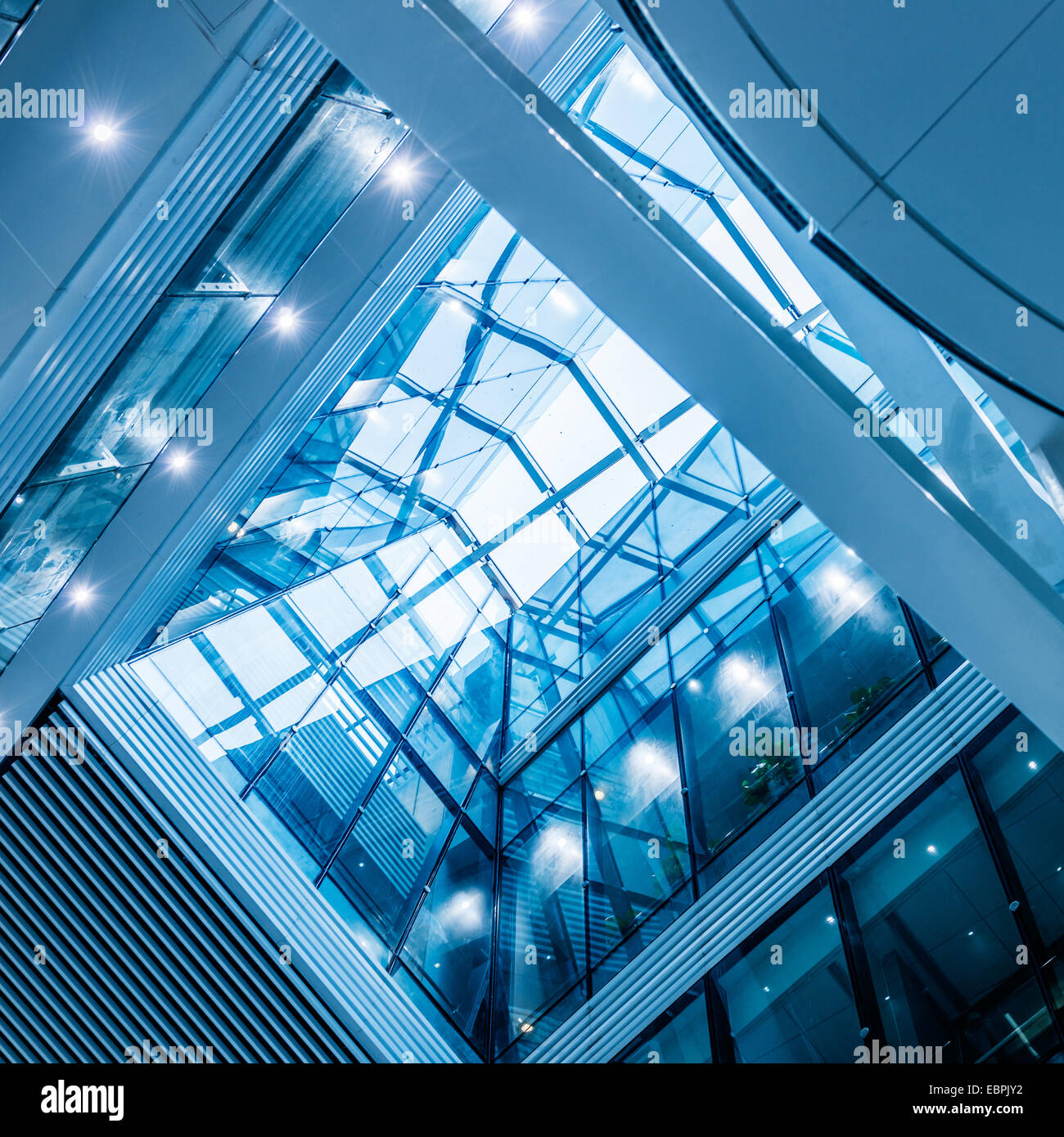 modern city urban futuristic architecture reflection in glass Stock ...
