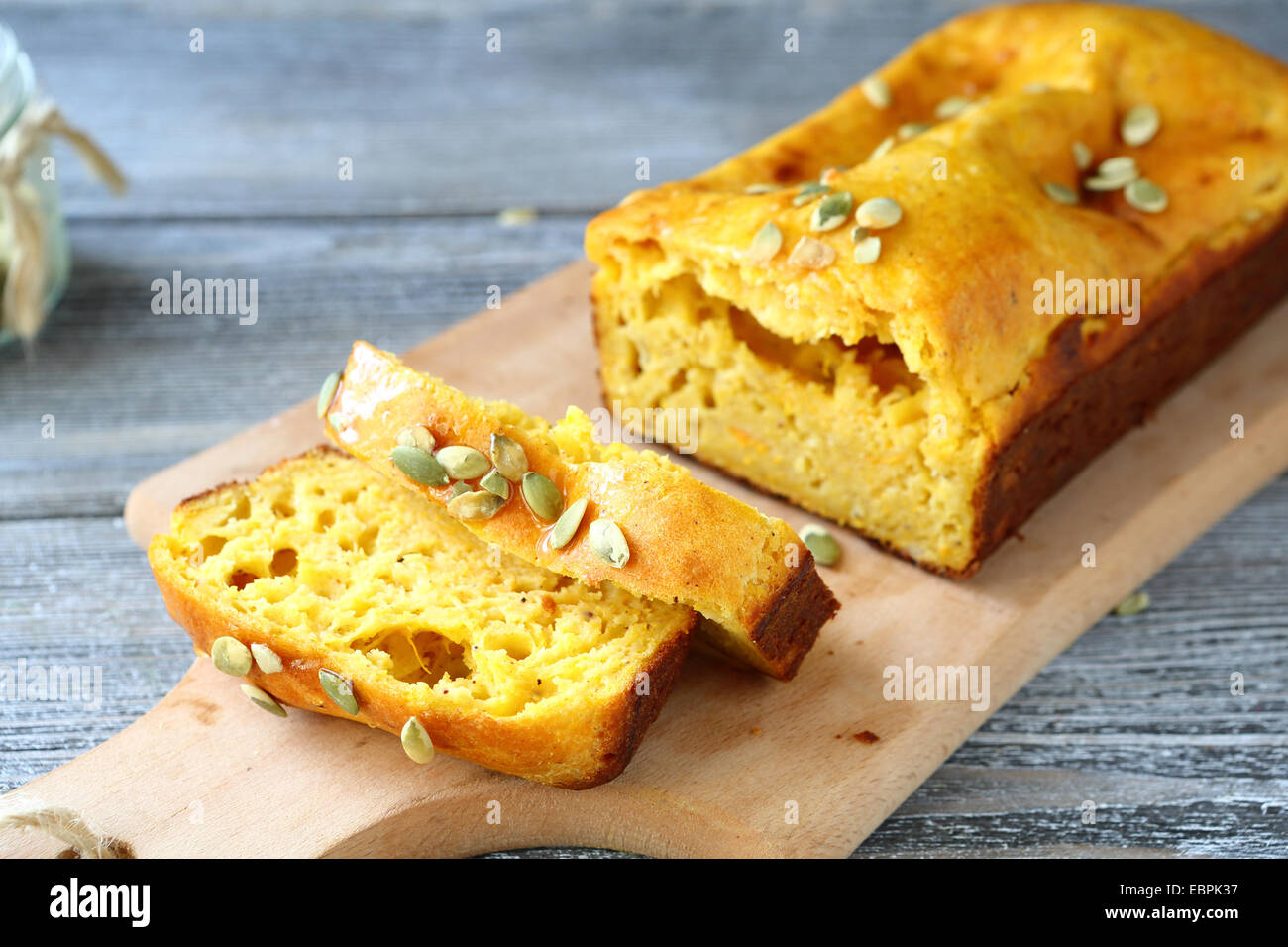 sweet pound cake on a cutting board, dessert Stock Photo - Alamy