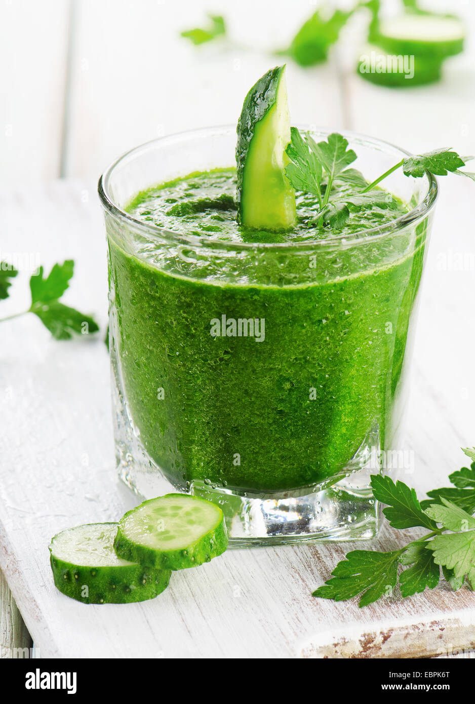 Healthy fresh vegetable smoothie . Selective focus Stock Photo - Alamy