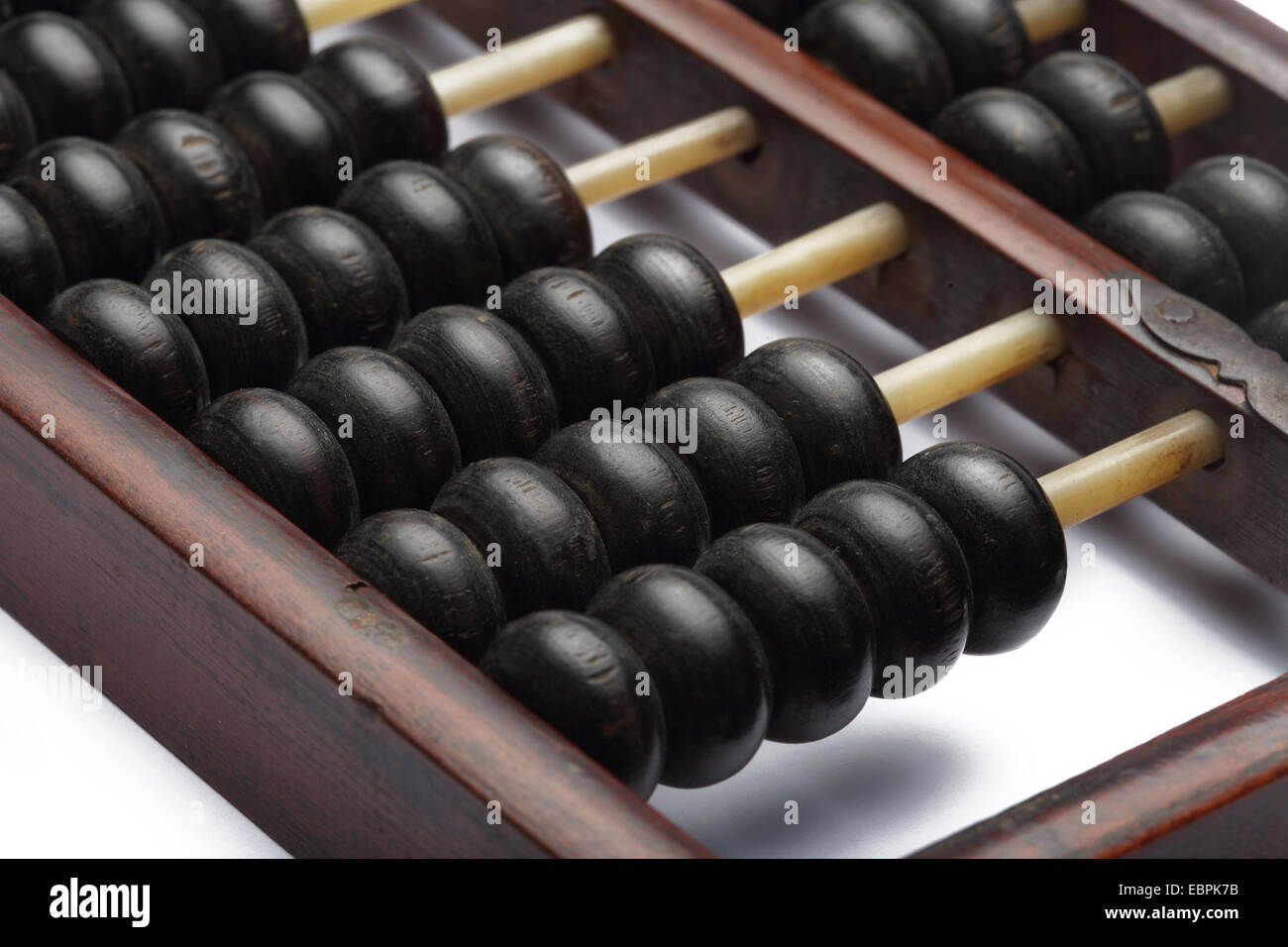 old abacus ancient classic close up isolated on white background Stock ...