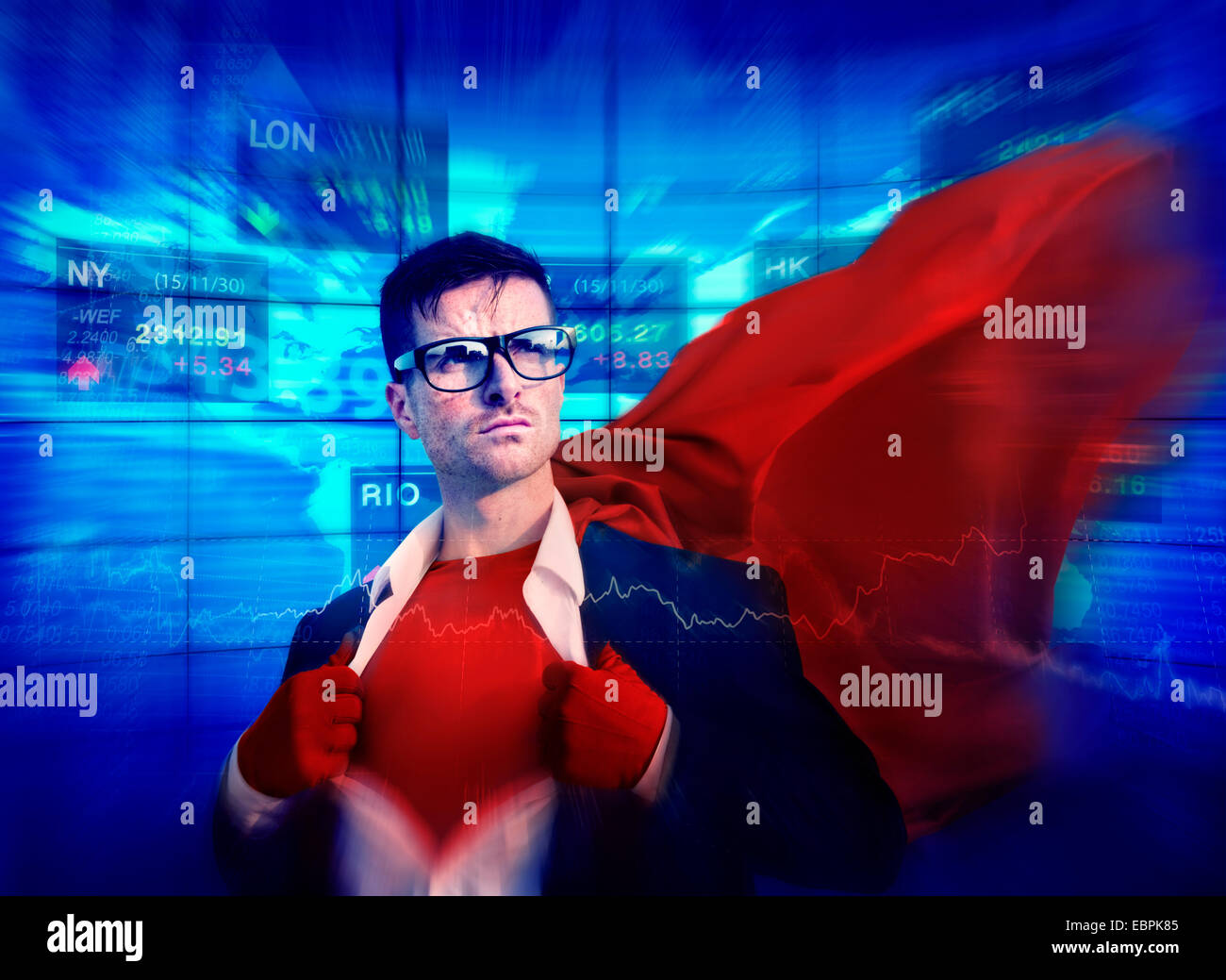 Strong Superhero Professional Leadership Business Victory Concept Stock ...