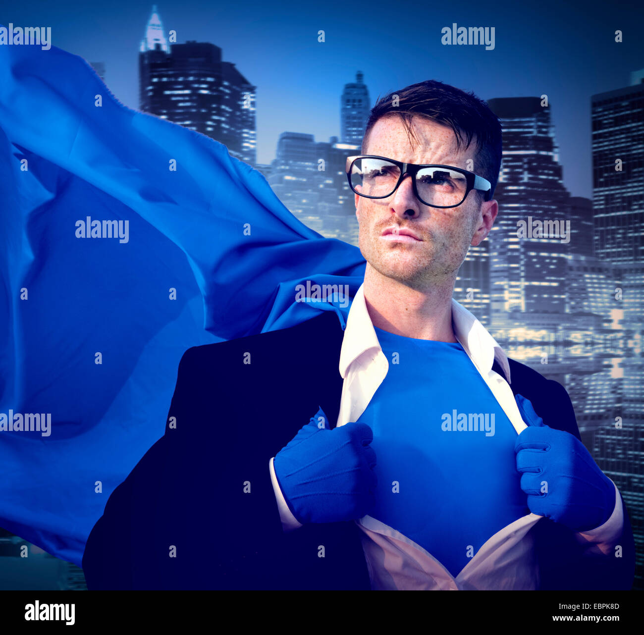 Strong Superhero Professional Leadership Business Victory Concept Stock ...
