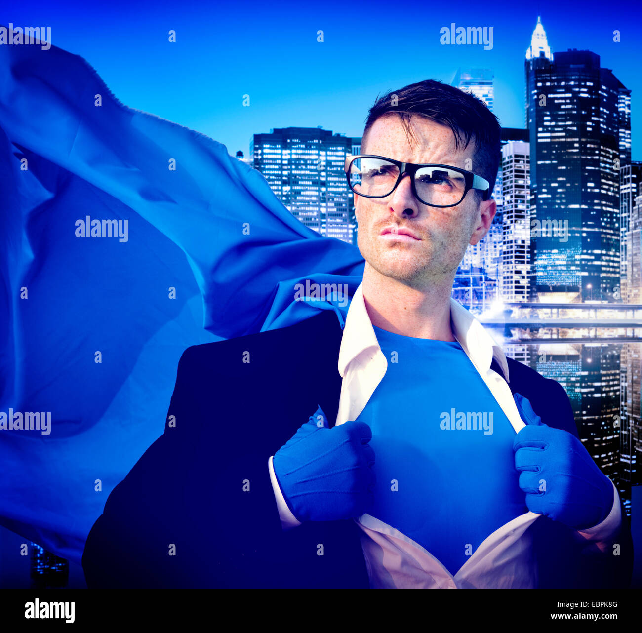 Strong Superhero Professional Leadership Business Victory Concept Stock ...