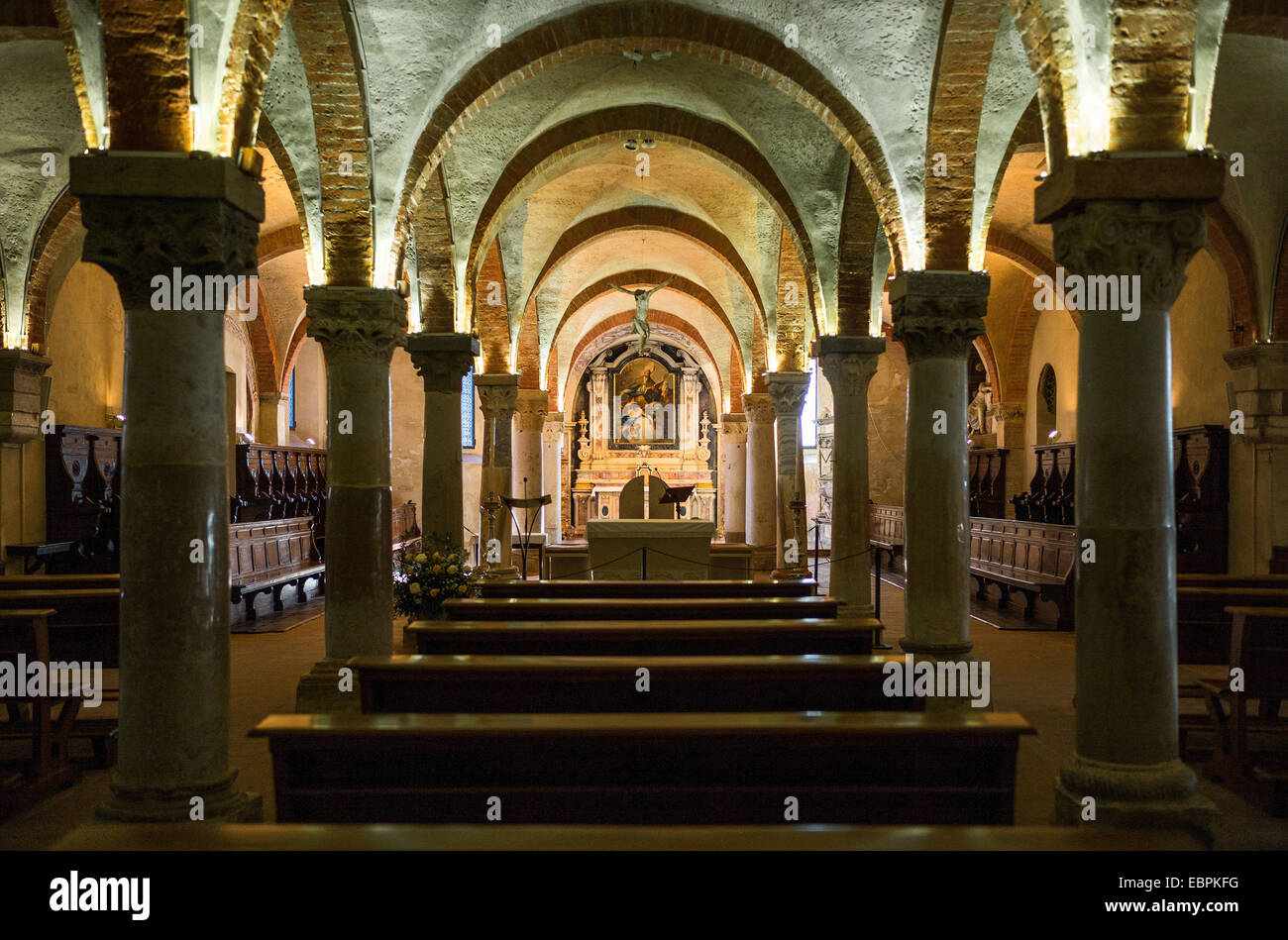 Parma, the Basilica Cathedral inside, the crypt Stock Photo - Alamy