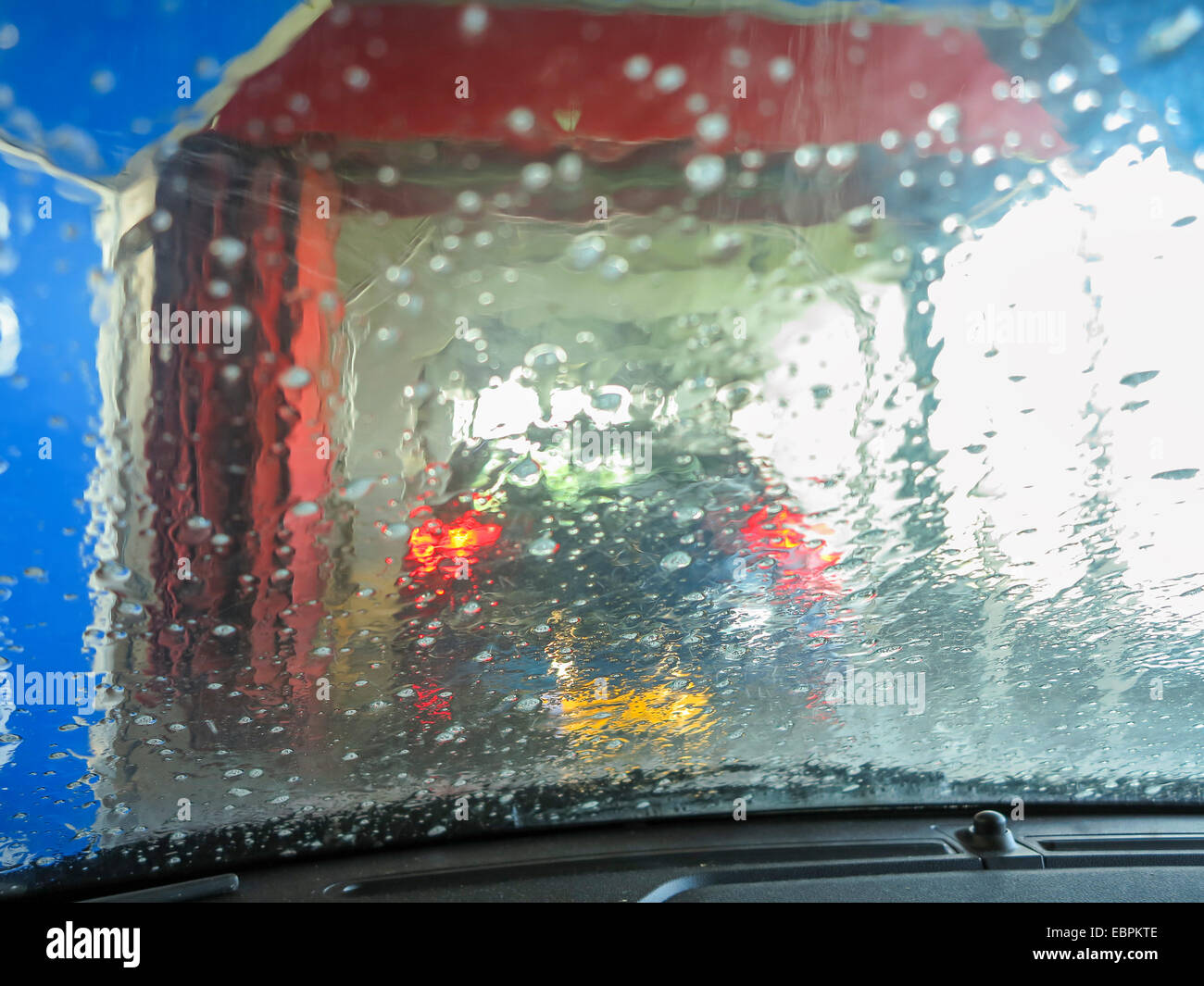 Car inside the car wash Stock Photo - Alamy