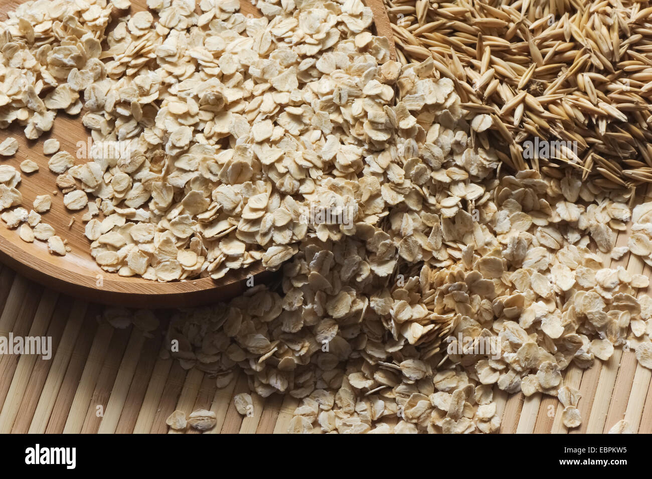 Oat flakes and seeds Stock Photo - Alamy