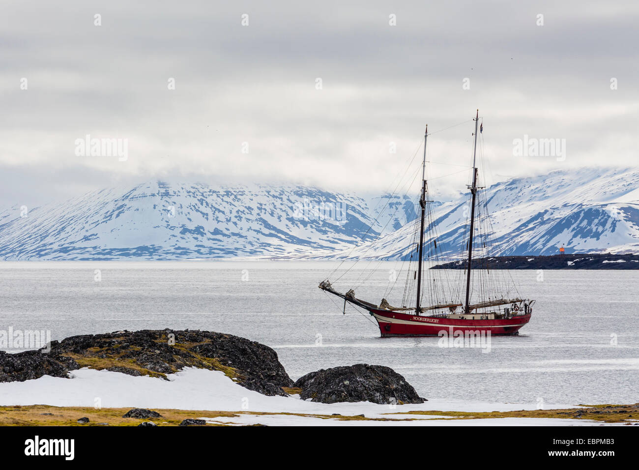 The exploration ship Northern Lights at anchor in Varsolbukta, Bellsund ...