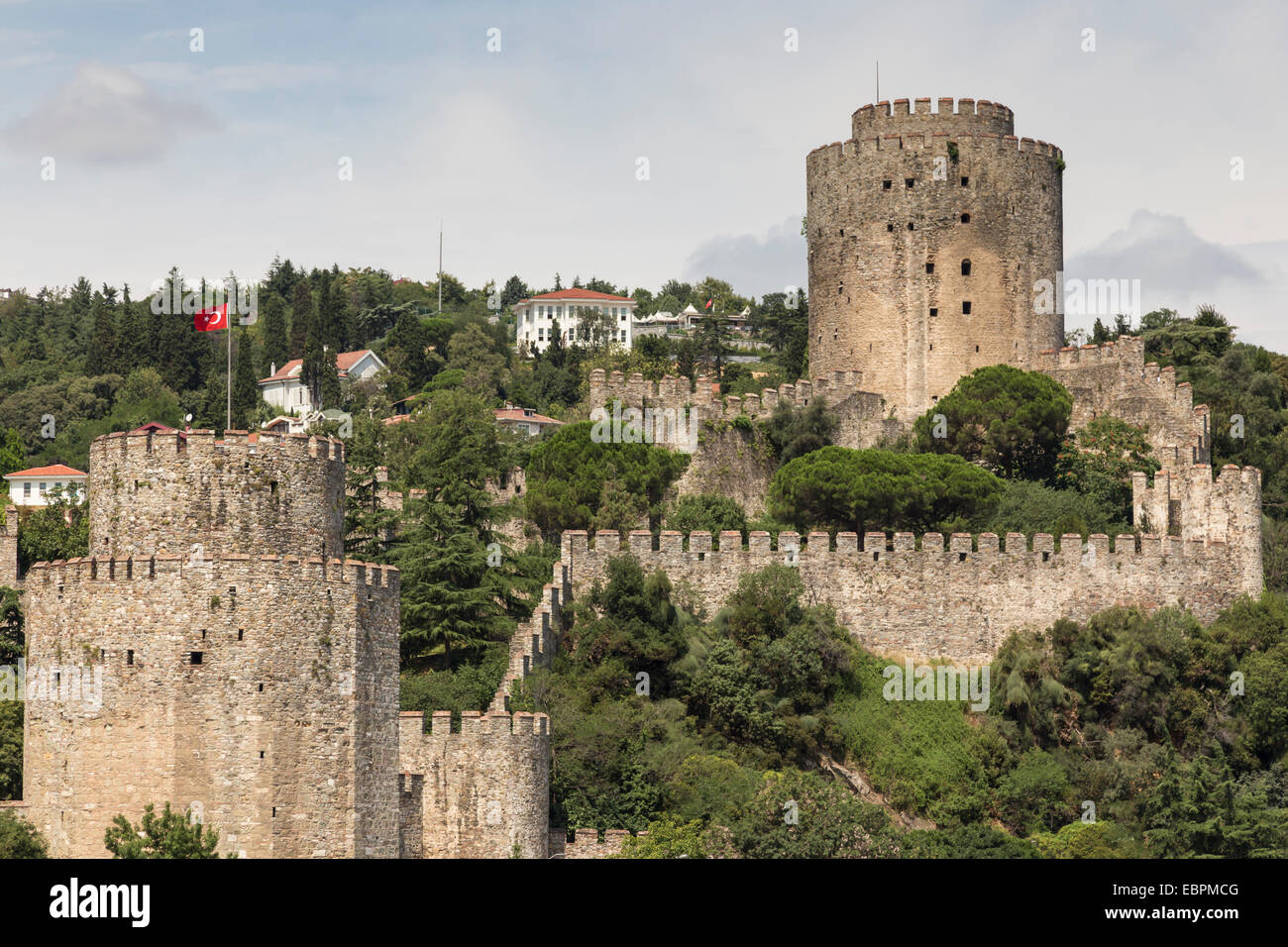 Rumeli Hisari (Fortress of Europe or Rumelihisari), elevated view from ...