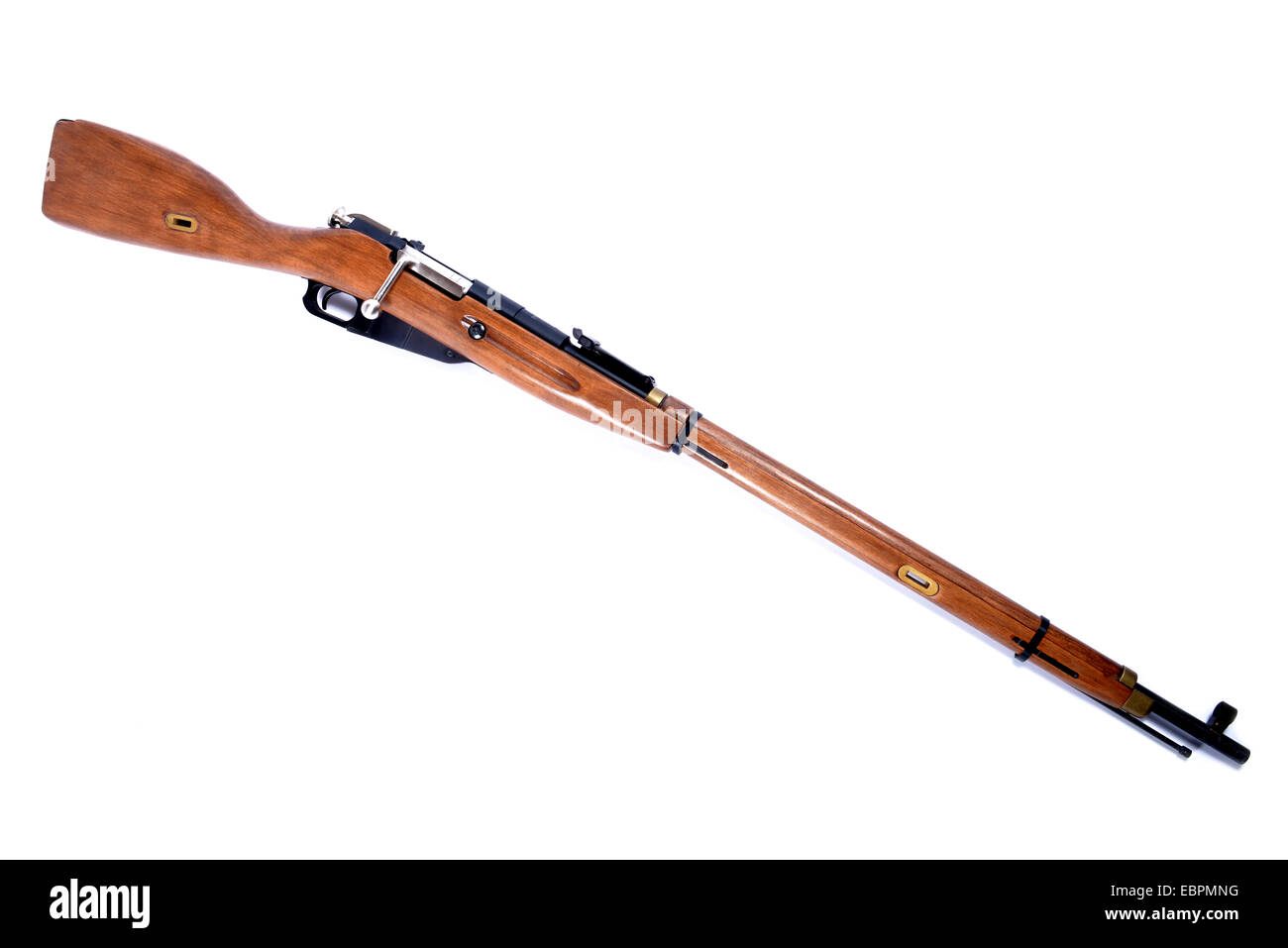 old military rifle on white background Stock Photo - Alamy