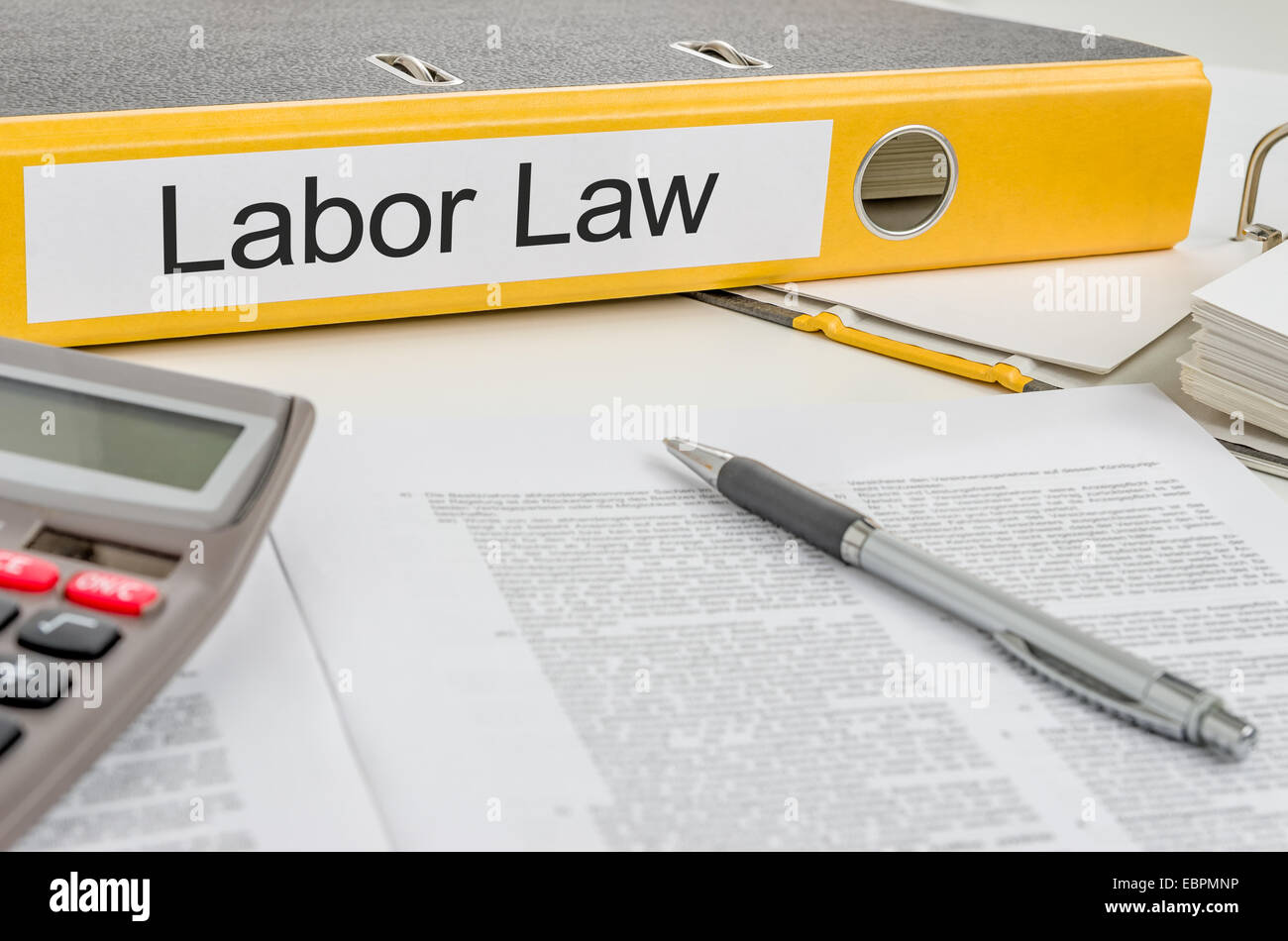 Folder with the label Labor Law Stock Photo - Alamy