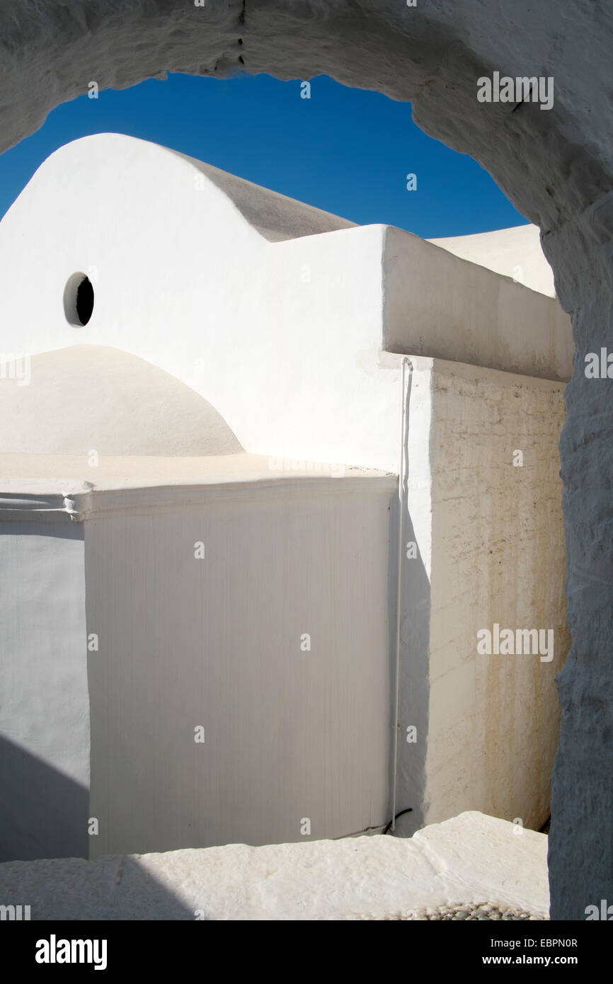 In the streets of Megalo Chorio, Tilos, Dodecanese, Greek Islands ...