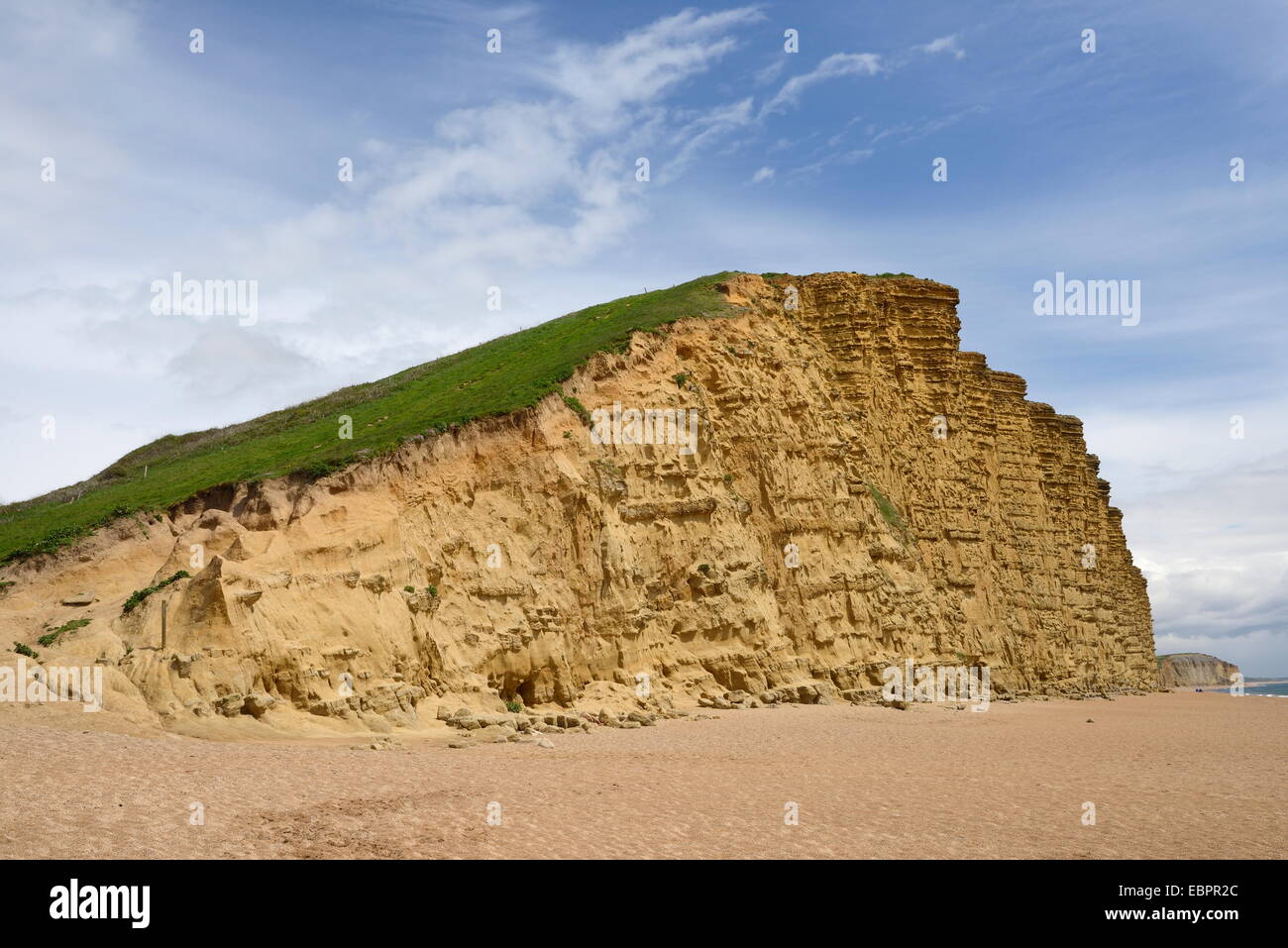 Sandstone cliffs at West Bay, Jurassic Coast, UNESCO World Heritage ...