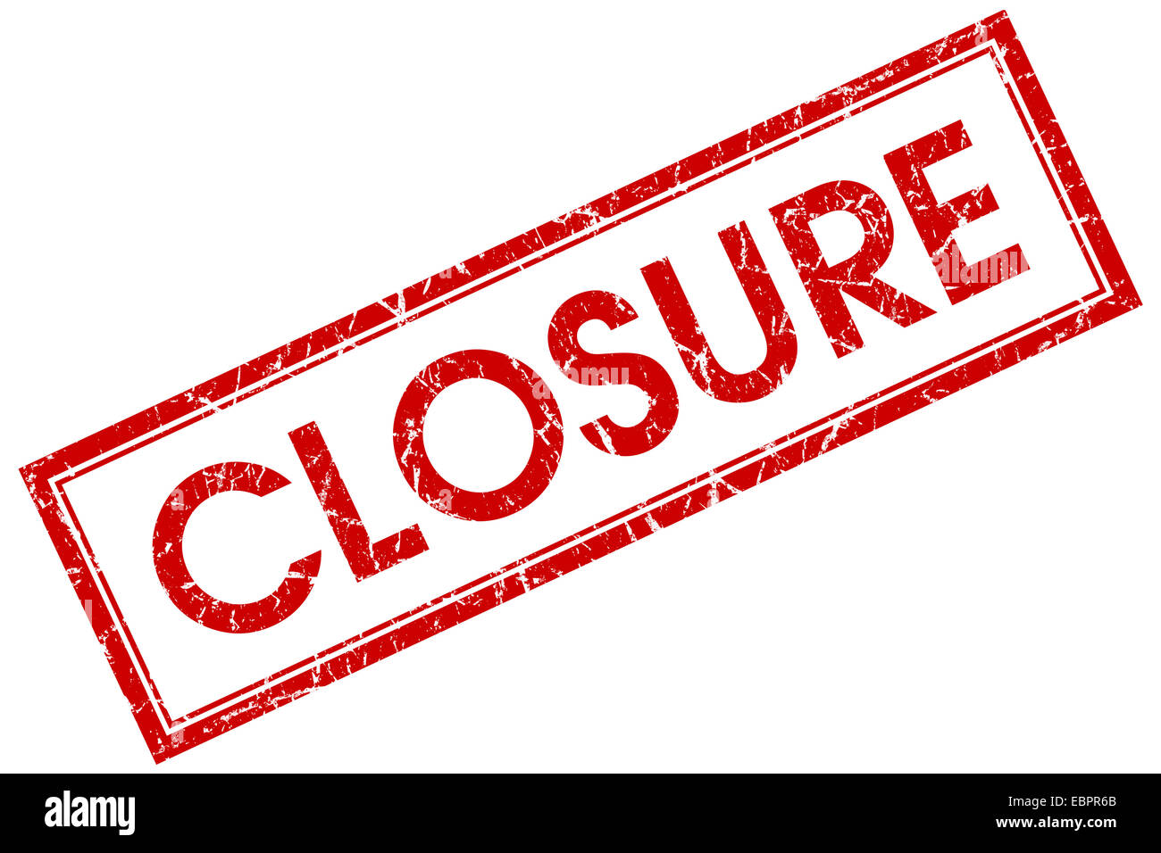 Closure red square grungy stamp isolated on white background Stock ...