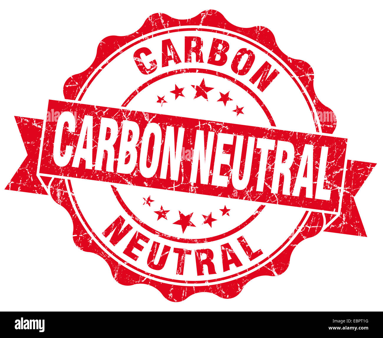 Carbon neutral red vintage seal isolated on white Stock Photo - Alamy