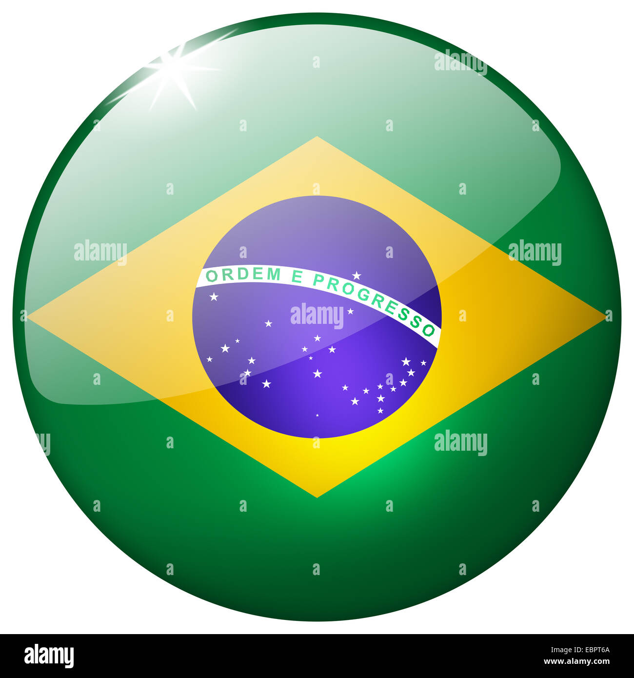 Brazil Round Glass Button Stock Photo - Alamy