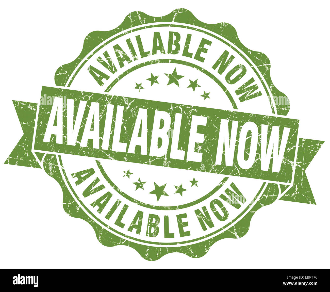 available now green grunge stamp Stock Photo - Alamy