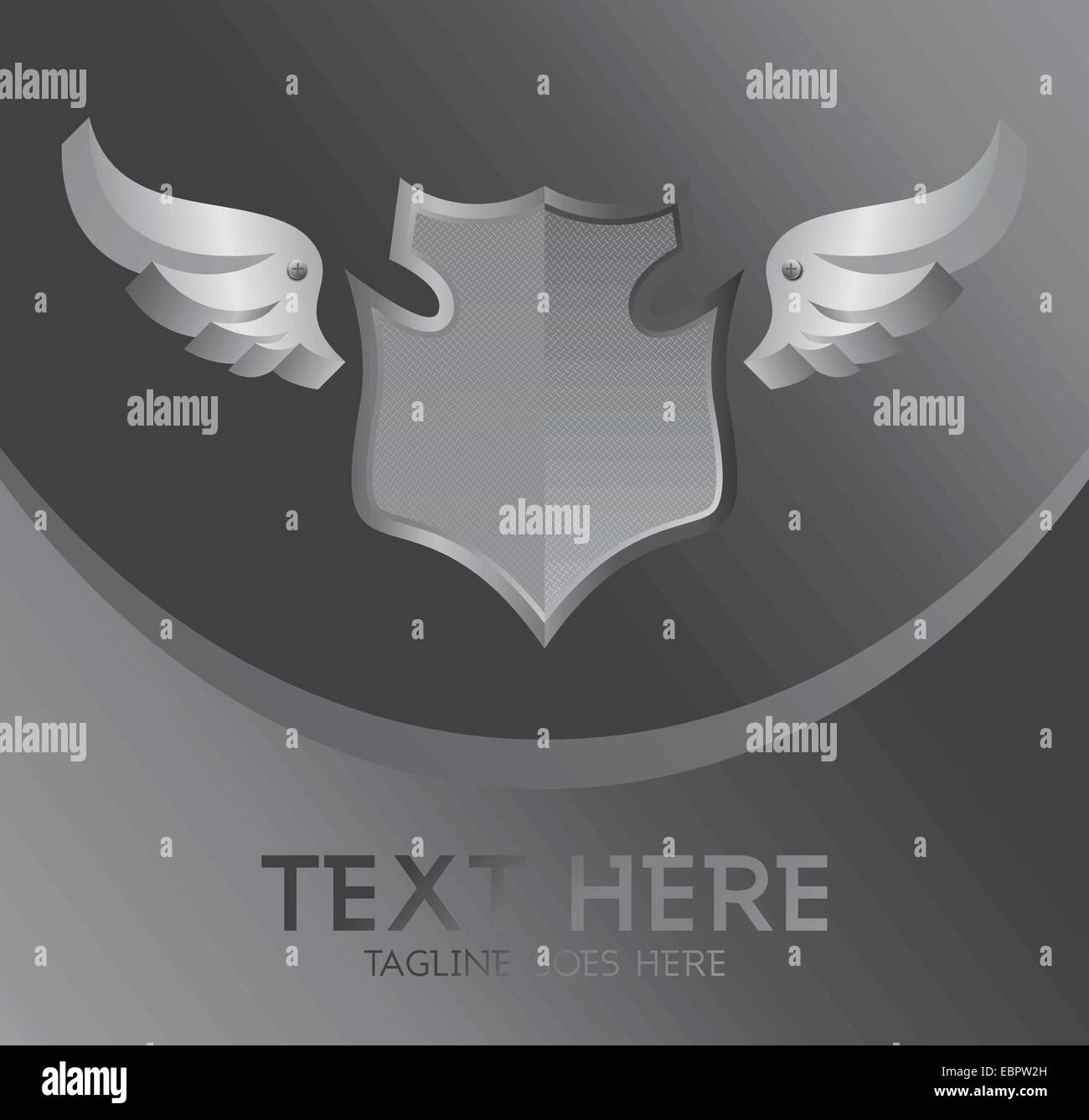 silver shield wing Stock Vector Image & Art - Alamy