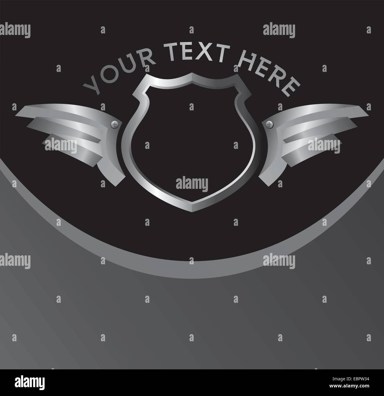 silver shield wing Stock Vector Image & Art - Alamy