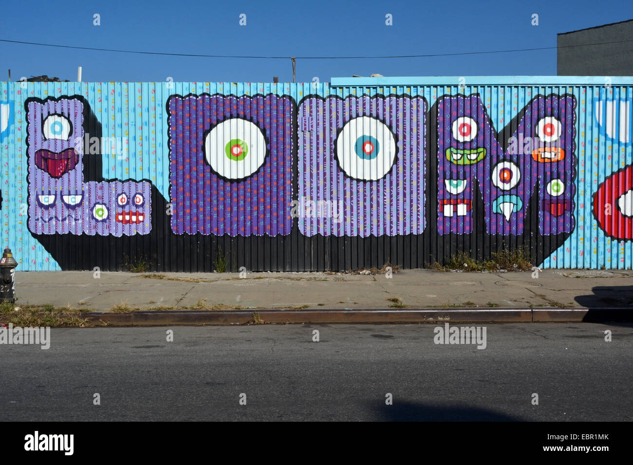 The word LOOM written in graffiti on Knickerbocker Avenue off Flushing ...