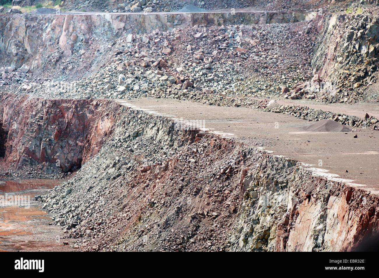 view in a surface mine quarry. mining industry Stock Photo - Alamy