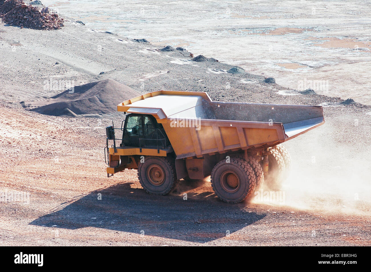 empty dumper truck driver in a stone quarry Stock Photo - Alamy