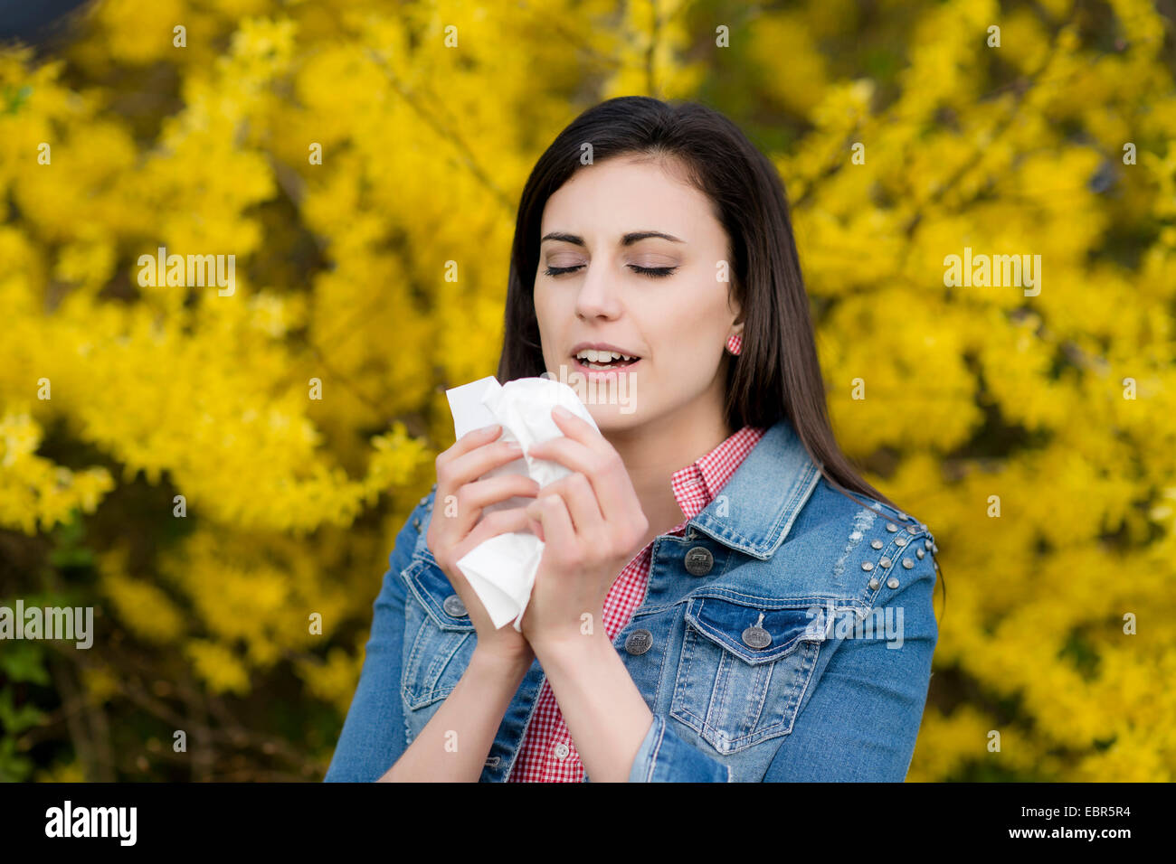 Woman suffering from rhinitis hi-res stock photography and images - Alamy