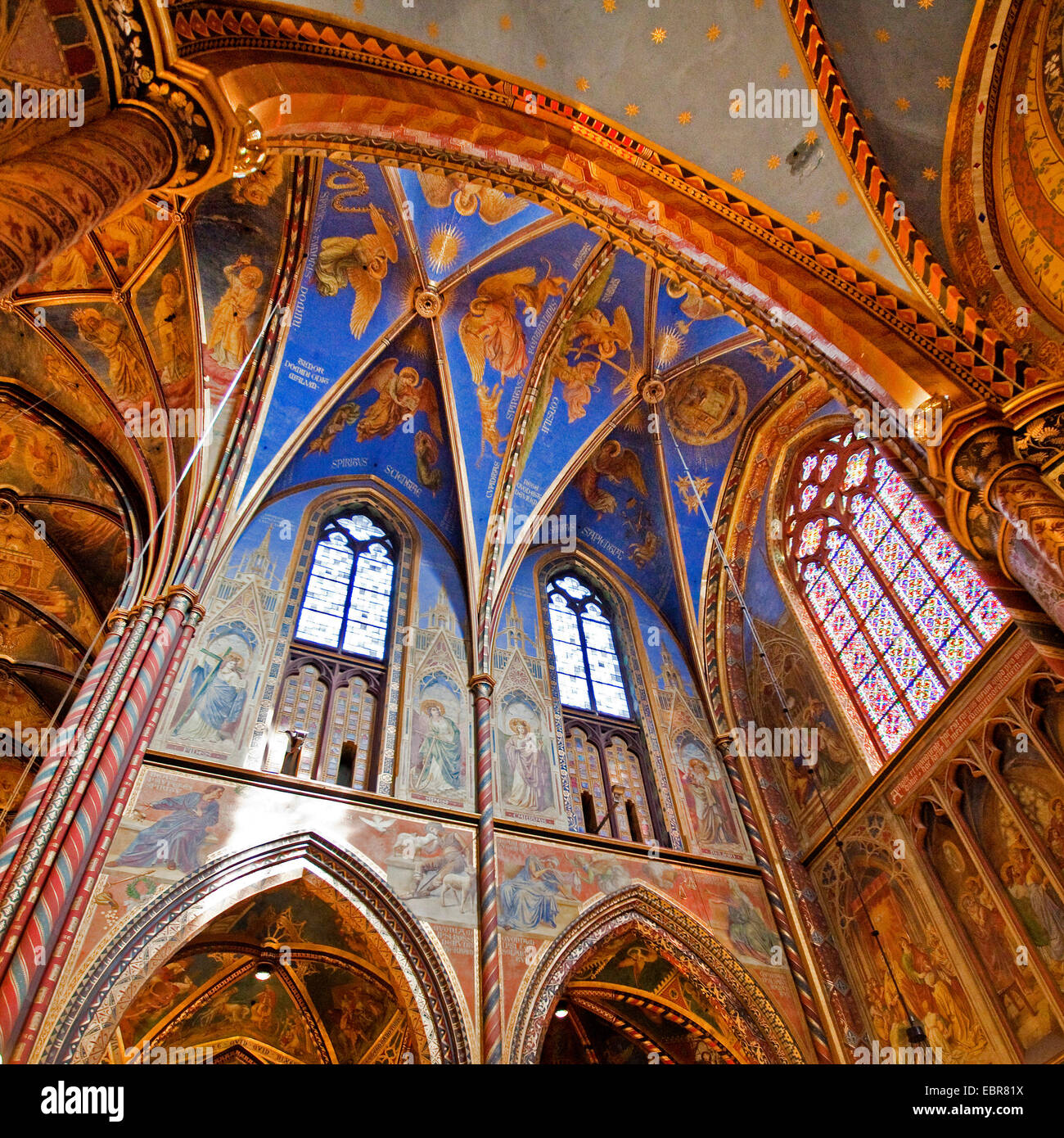 interior view of the Marienbasilika in Kevelaer, Germany, North Rhine ...