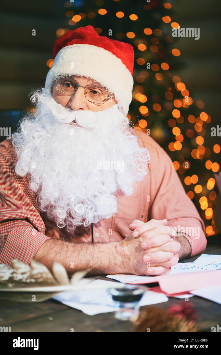 Serious man in santa claus hi-res stock photography and images - Alamy