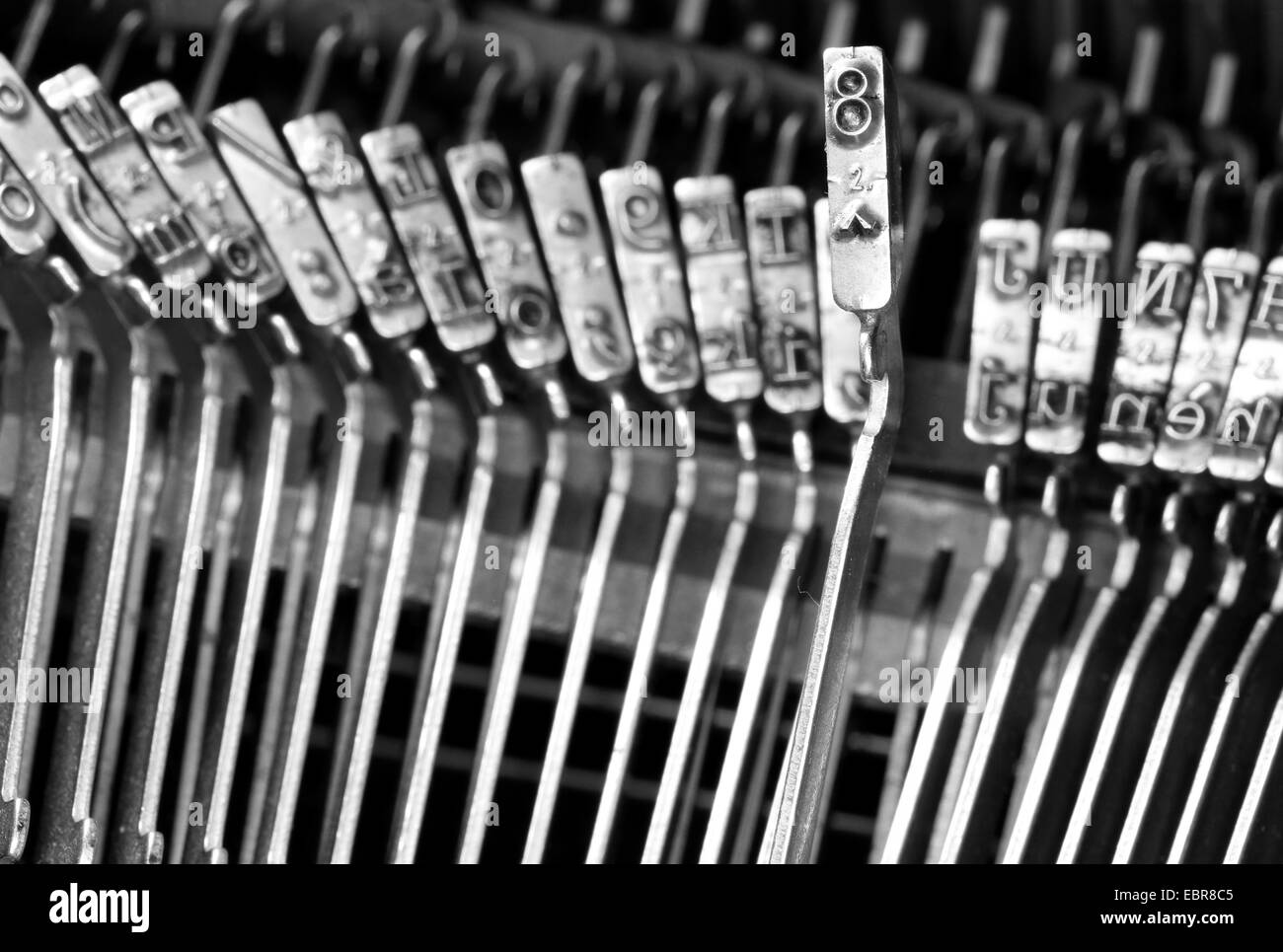 steel hammers for writing with a manual typewriter Stock Photo - Alamy
