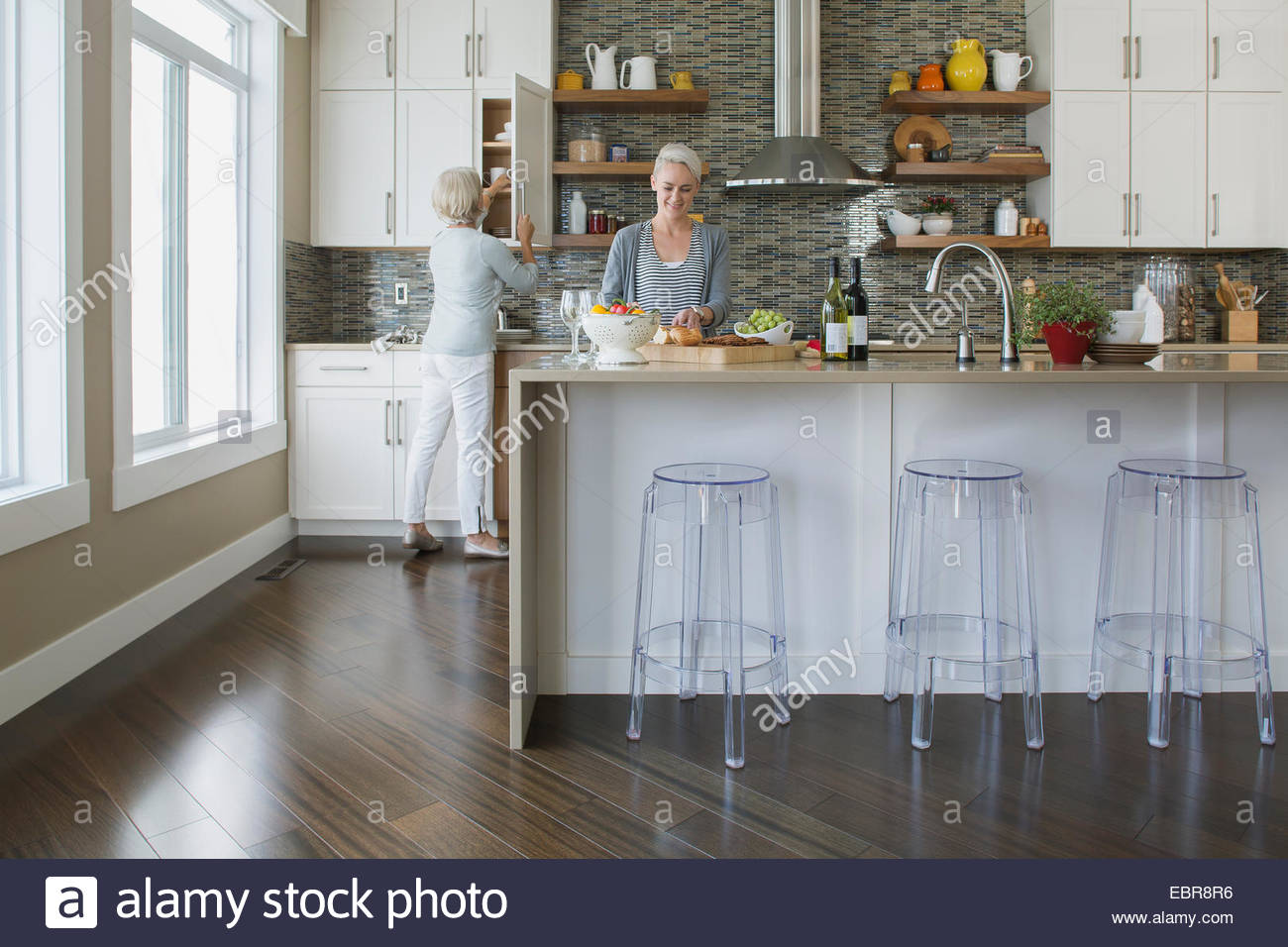 Women cooking in kitchen Stock Photo - Alamy