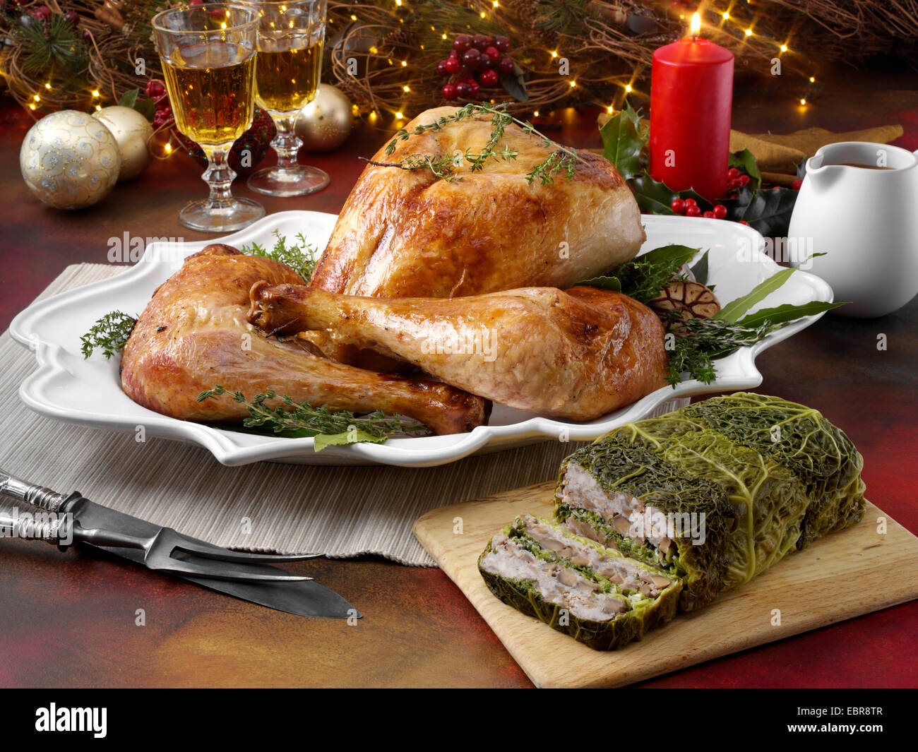 Turkey and stuffing Stock Photo - Alamy