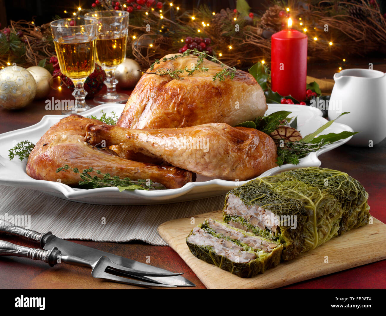 Turkey and stuffing Stock Photo - Alamy
