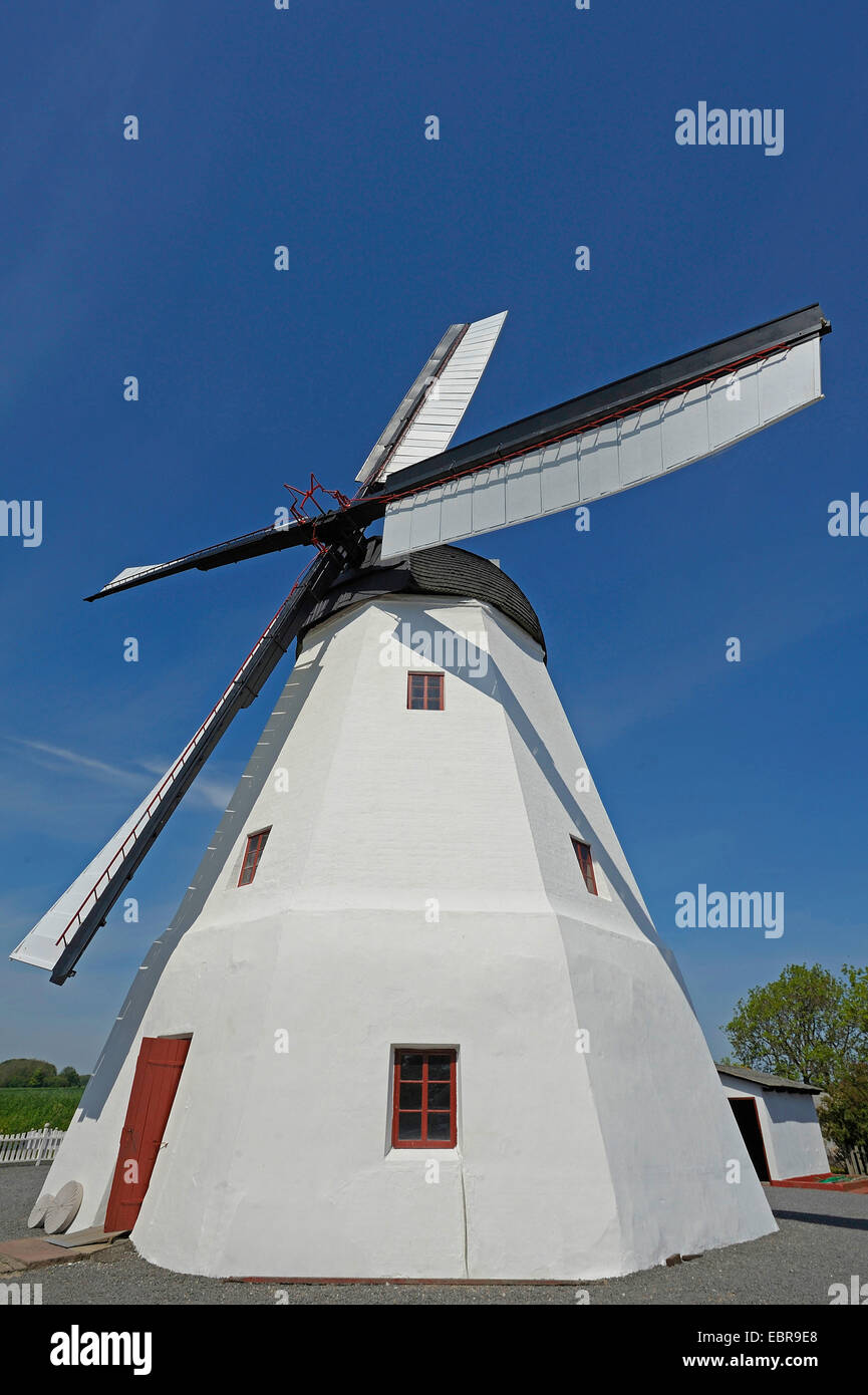 the only windmill on the island that is still going, Denmark, Bornholm ...