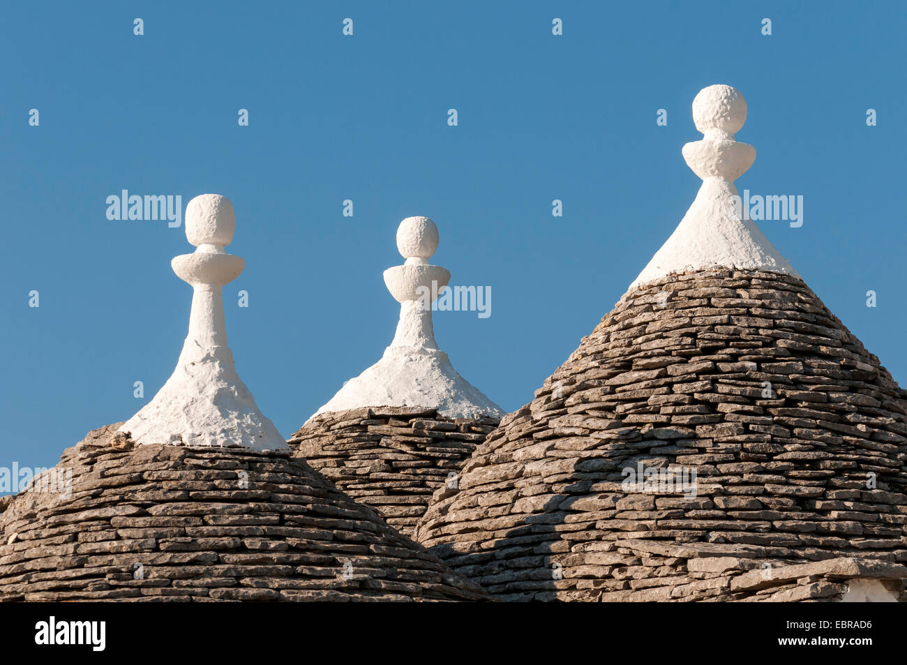 Close-up of Conical Roofs of Trullo Houses, Alberobello Trulli District ...