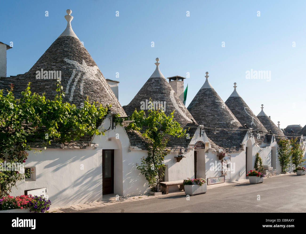 Trullo houses in monte pertica street hi-res stock photography and ...