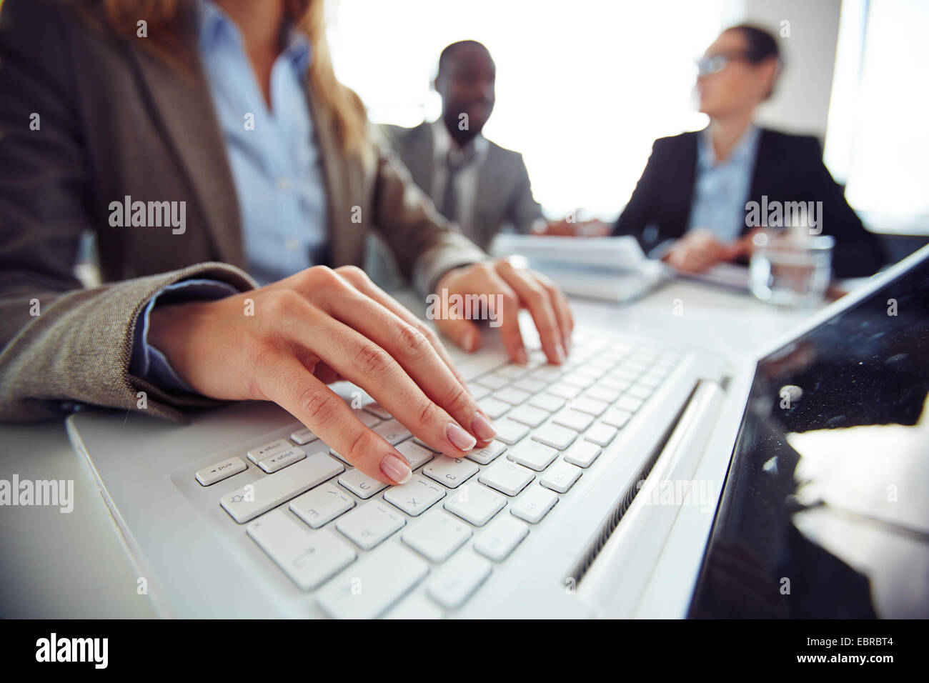 Employee typing hi-res stock photography and images - Alamy