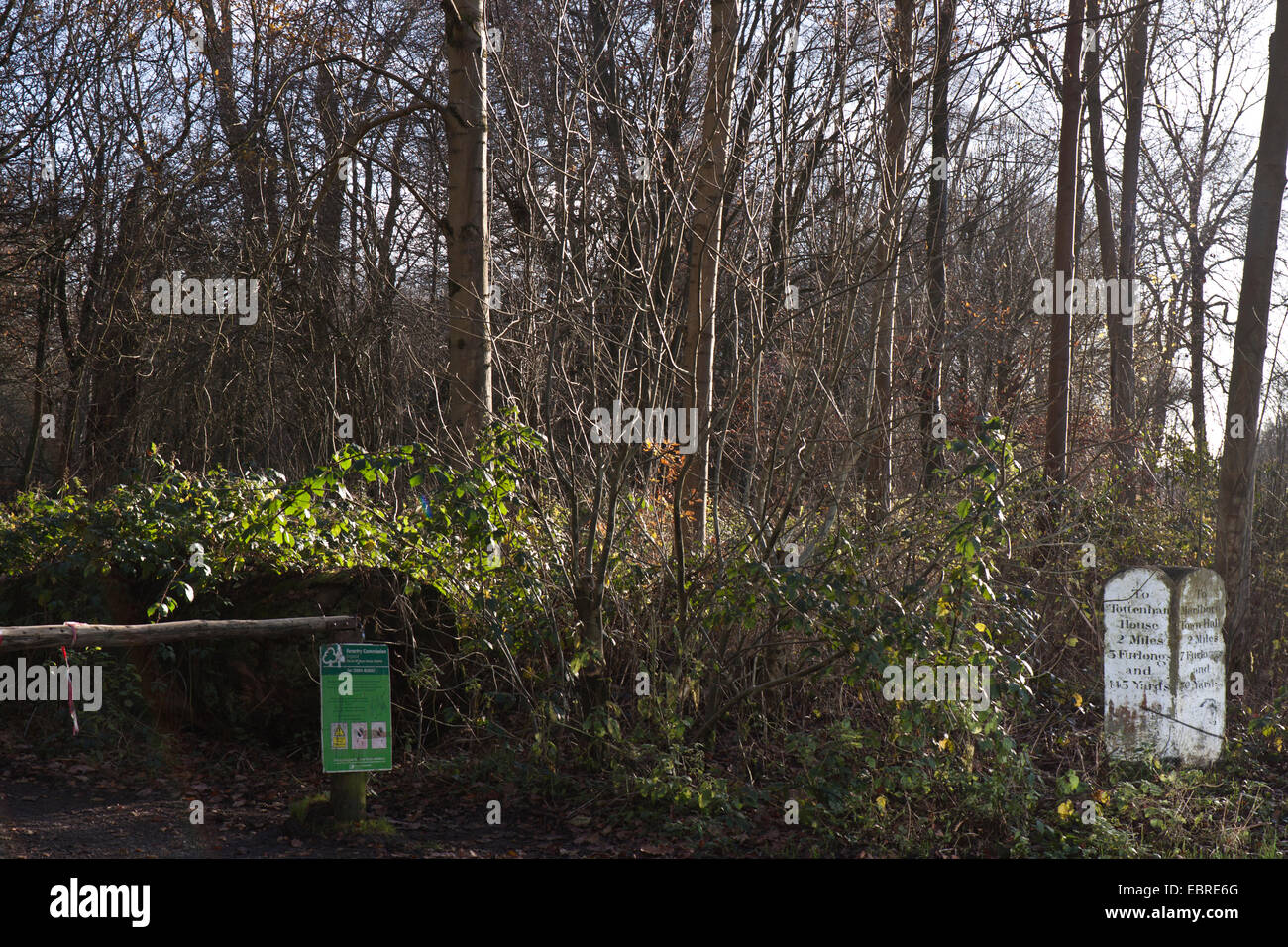 Original milestone showing distance in imperial miles. Milestone on the ...