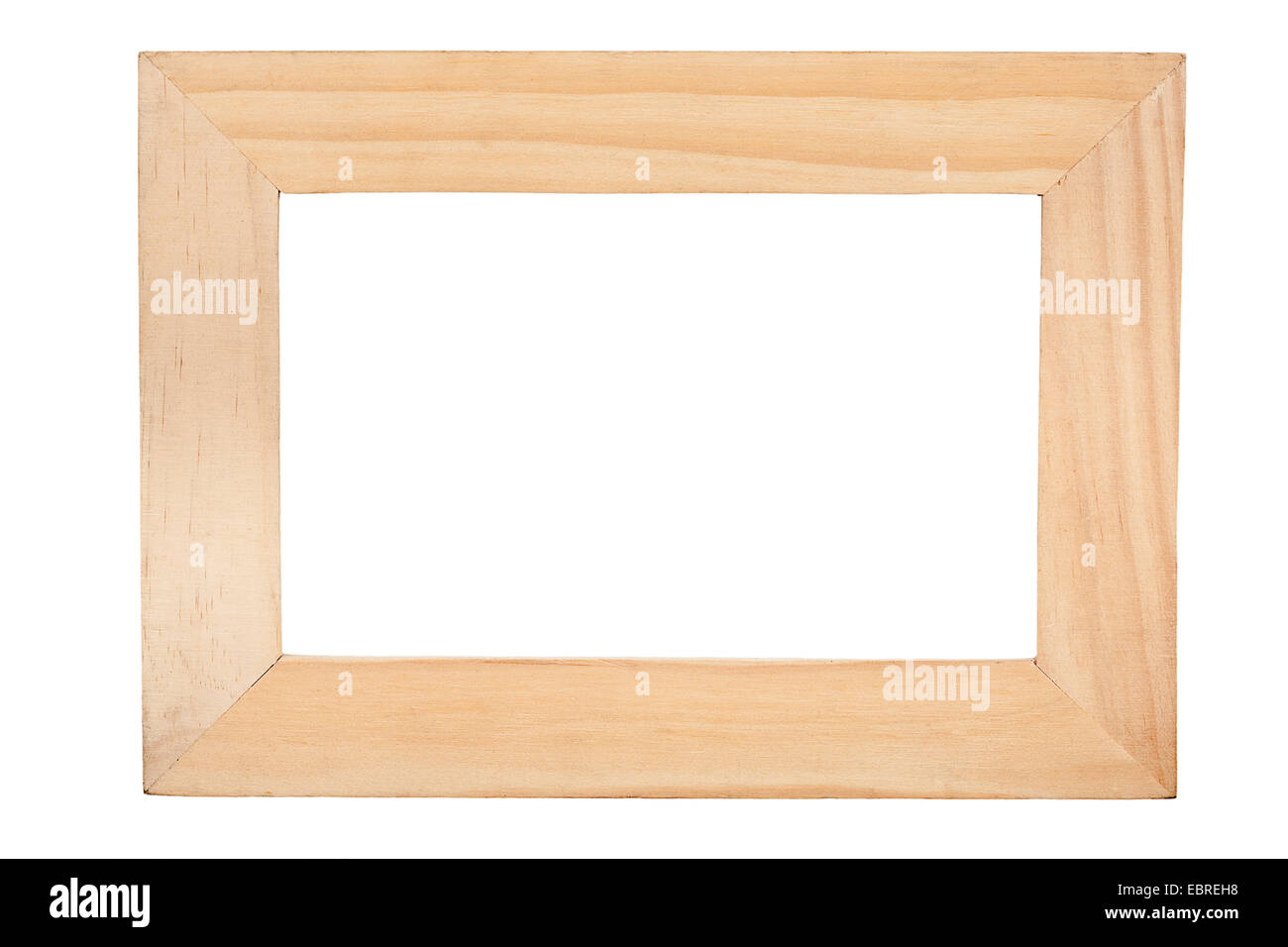 Rectangular wooden frame isolated on white background Stock Photo - Alamy