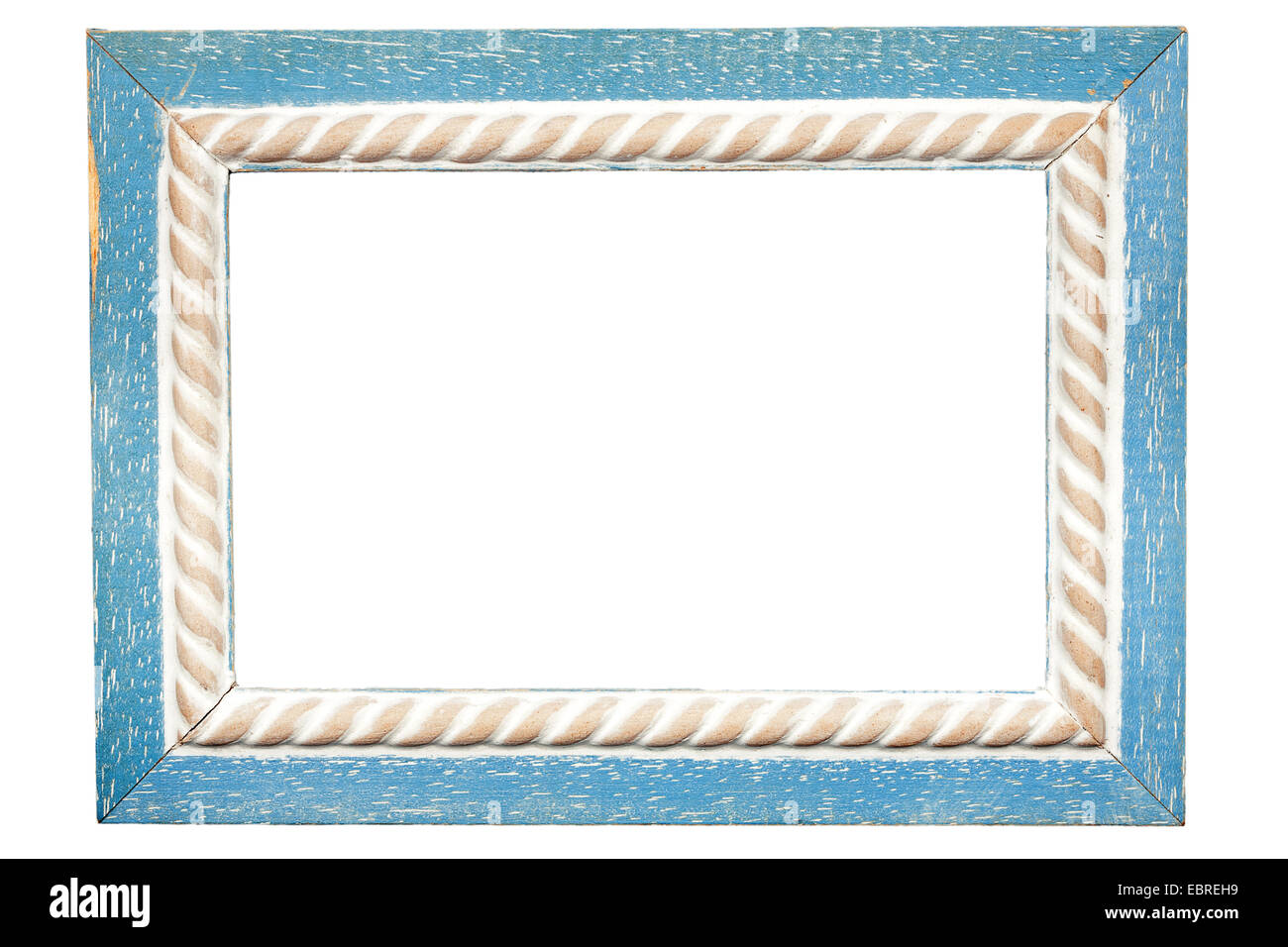 Rectangular wooden frame isolated on white background Stock Photo - Alamy