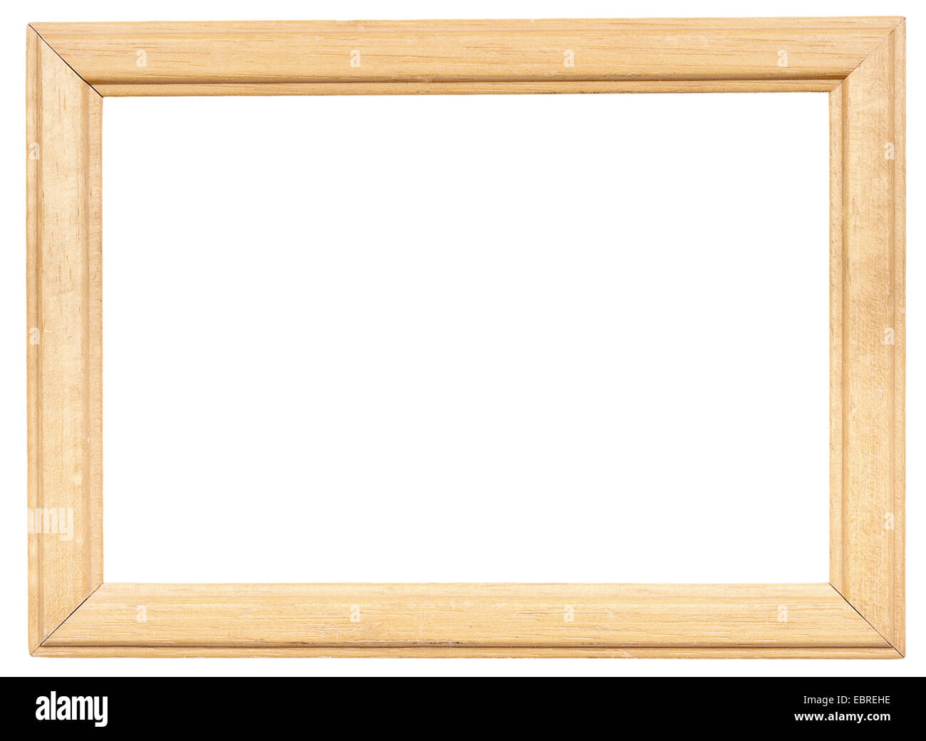 Rectangular wooden frame isolated on white background Stock Photo - Alamy