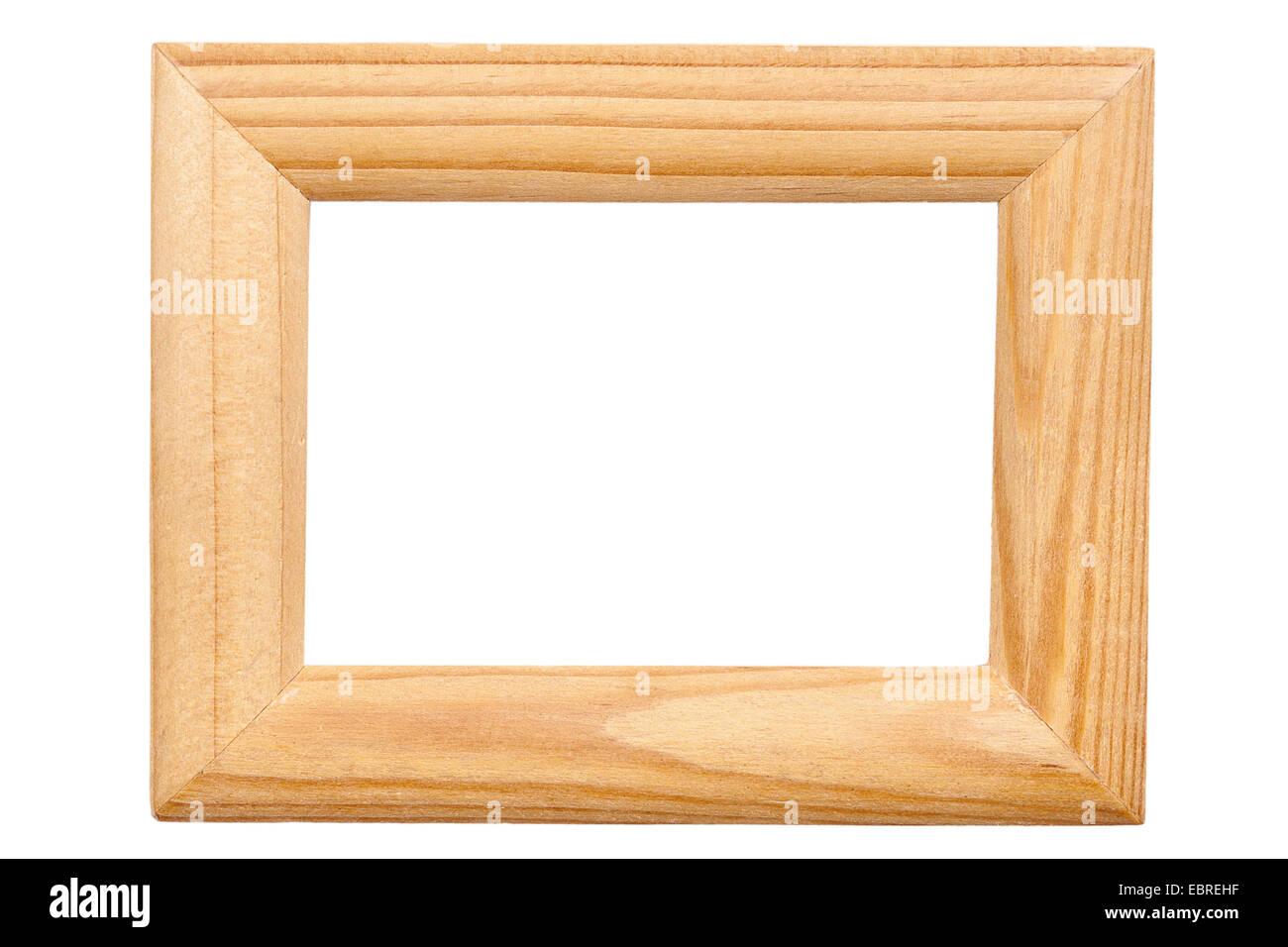 Rectangular wooden frame isolated on white background Stock Photo - Alamy