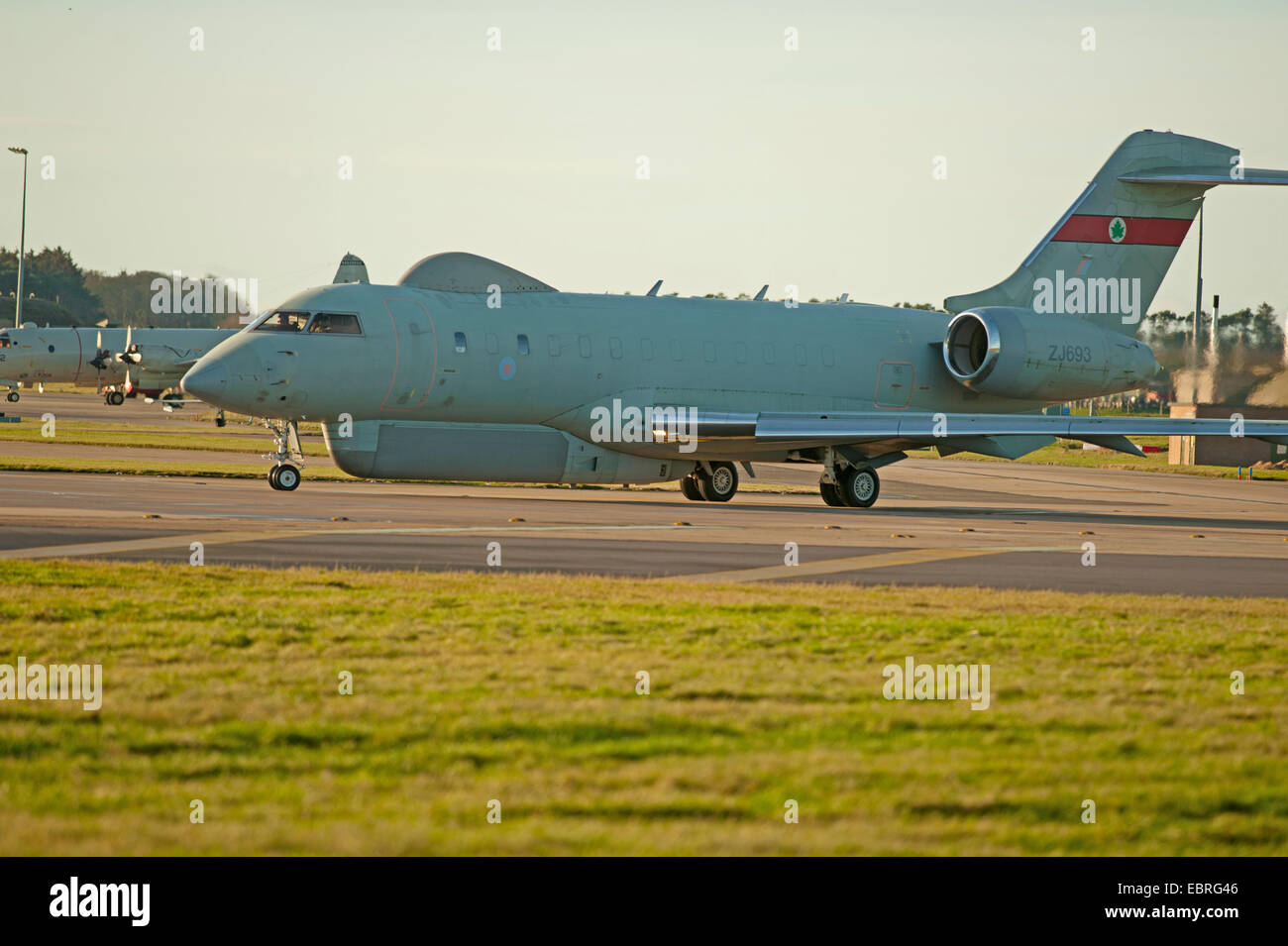 RAF Sentinel R1 preparing to depart from RAF Lossiemouth in Scotland ...