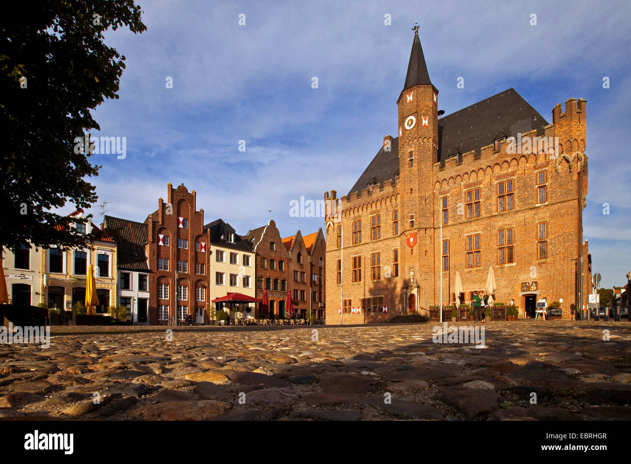 gothic town hall, Germany, North Rhine-Westphalia, Kalkar Stock Photo ...