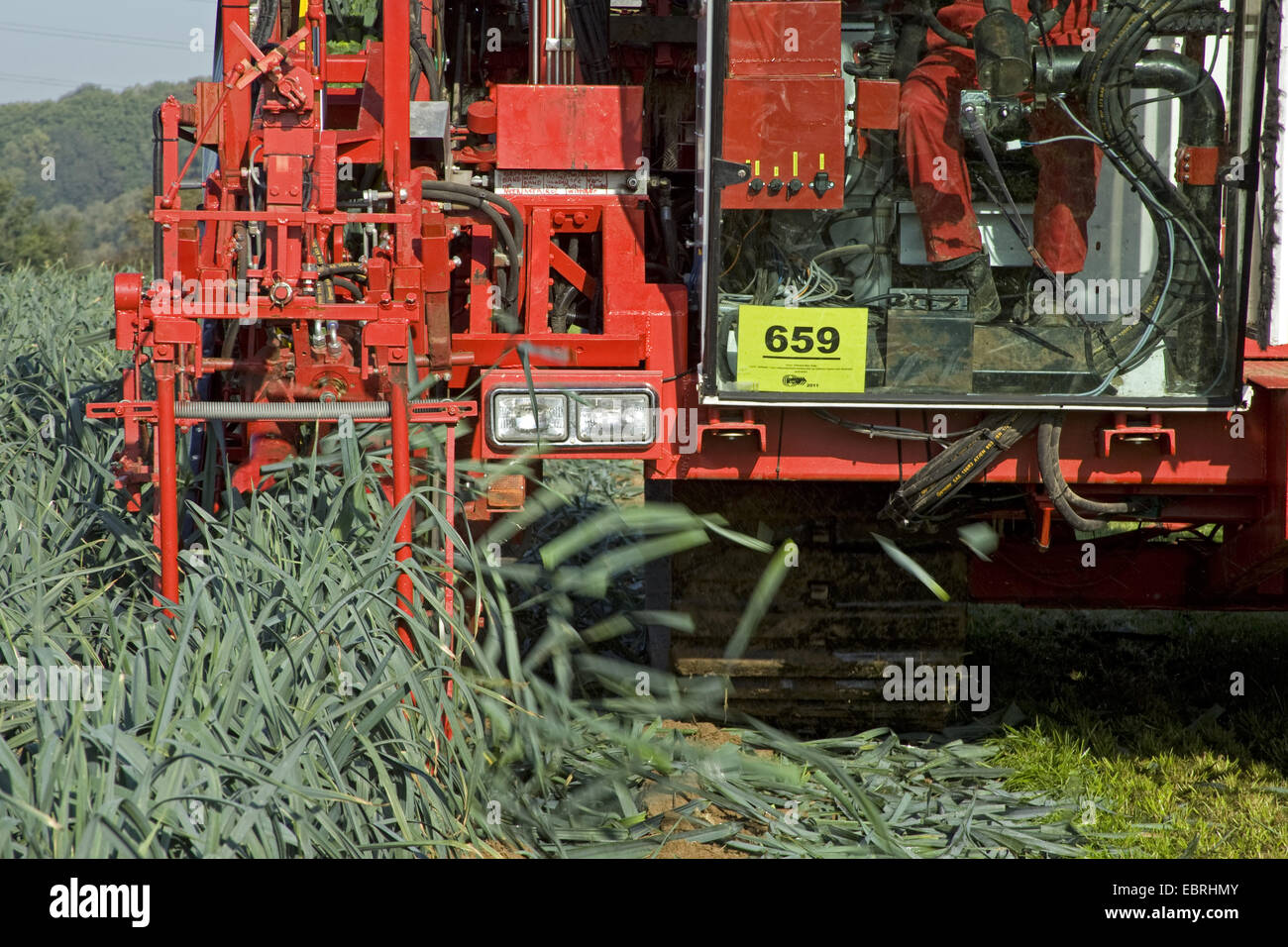 Leek harvesting machine hi-res stock photography and images - Alamy
