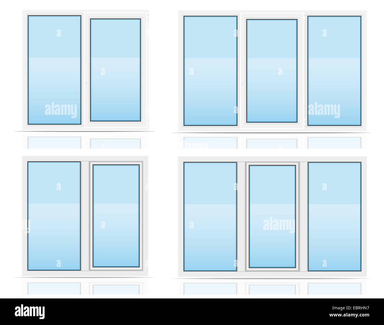 plastic transparent window view indoors and outdoors illustration ...