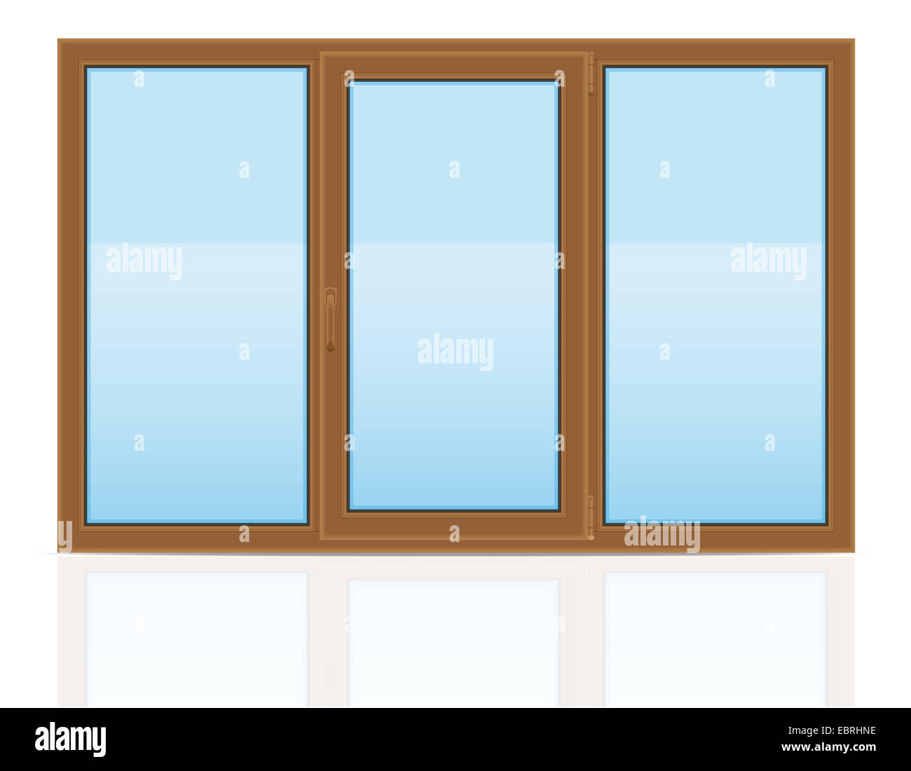 brown plastic transparent window view indoors illustration isolated on ...