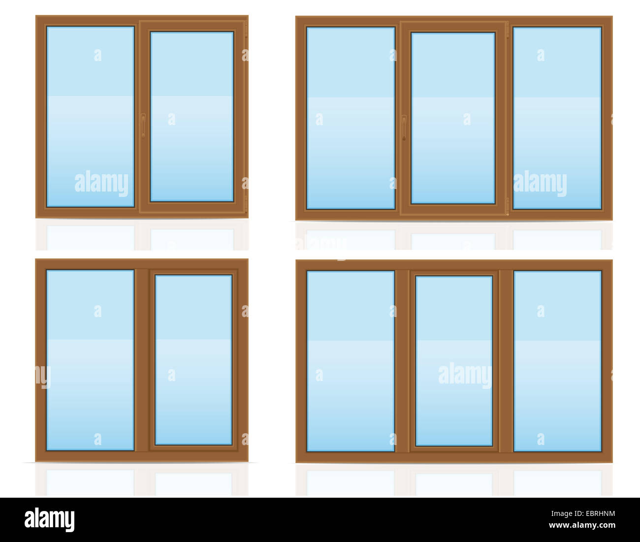 brown plastic transparent window view indoors and outdoors illustration ...